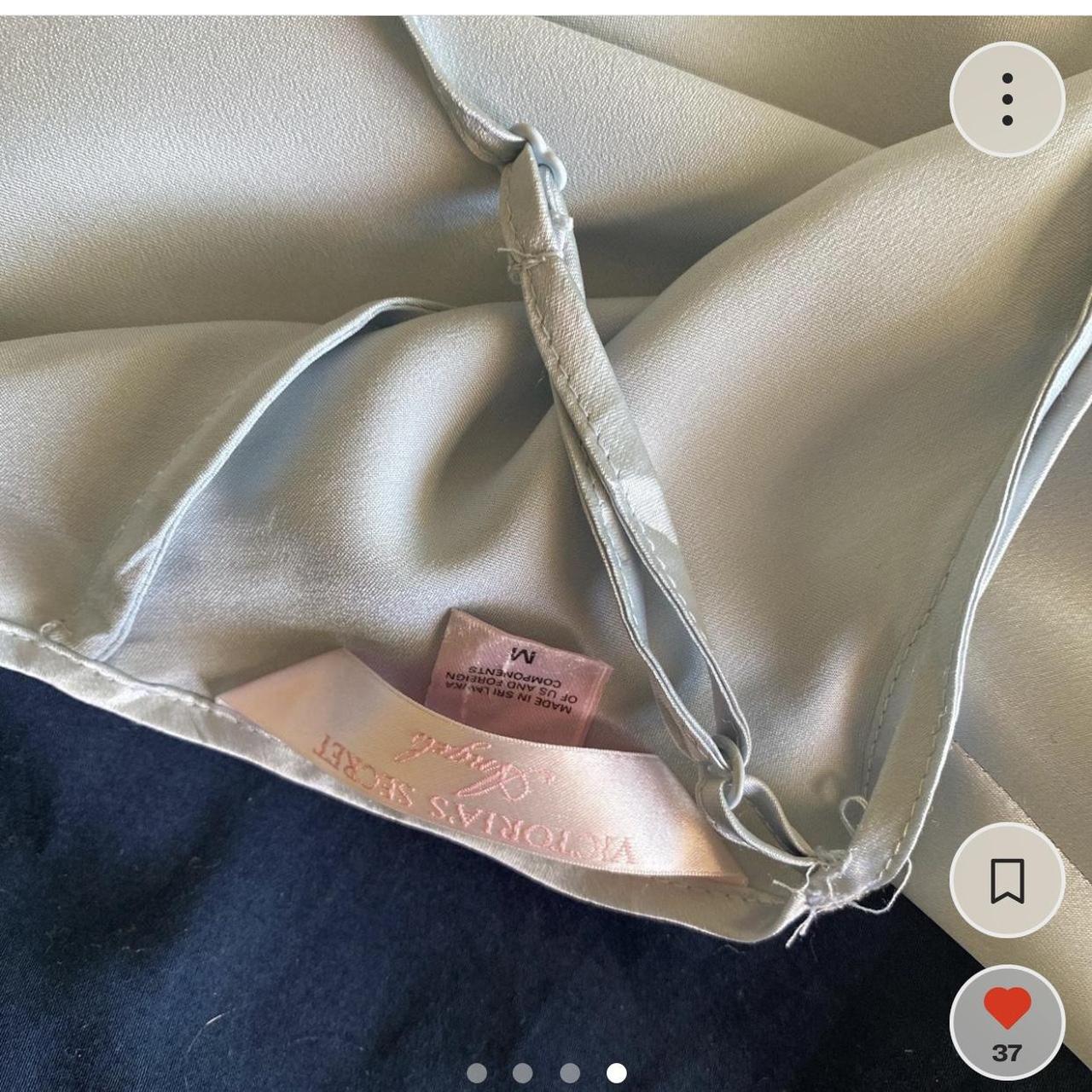 Victoria Secret Slip Dress Blue Satin Silky Material... - Depop