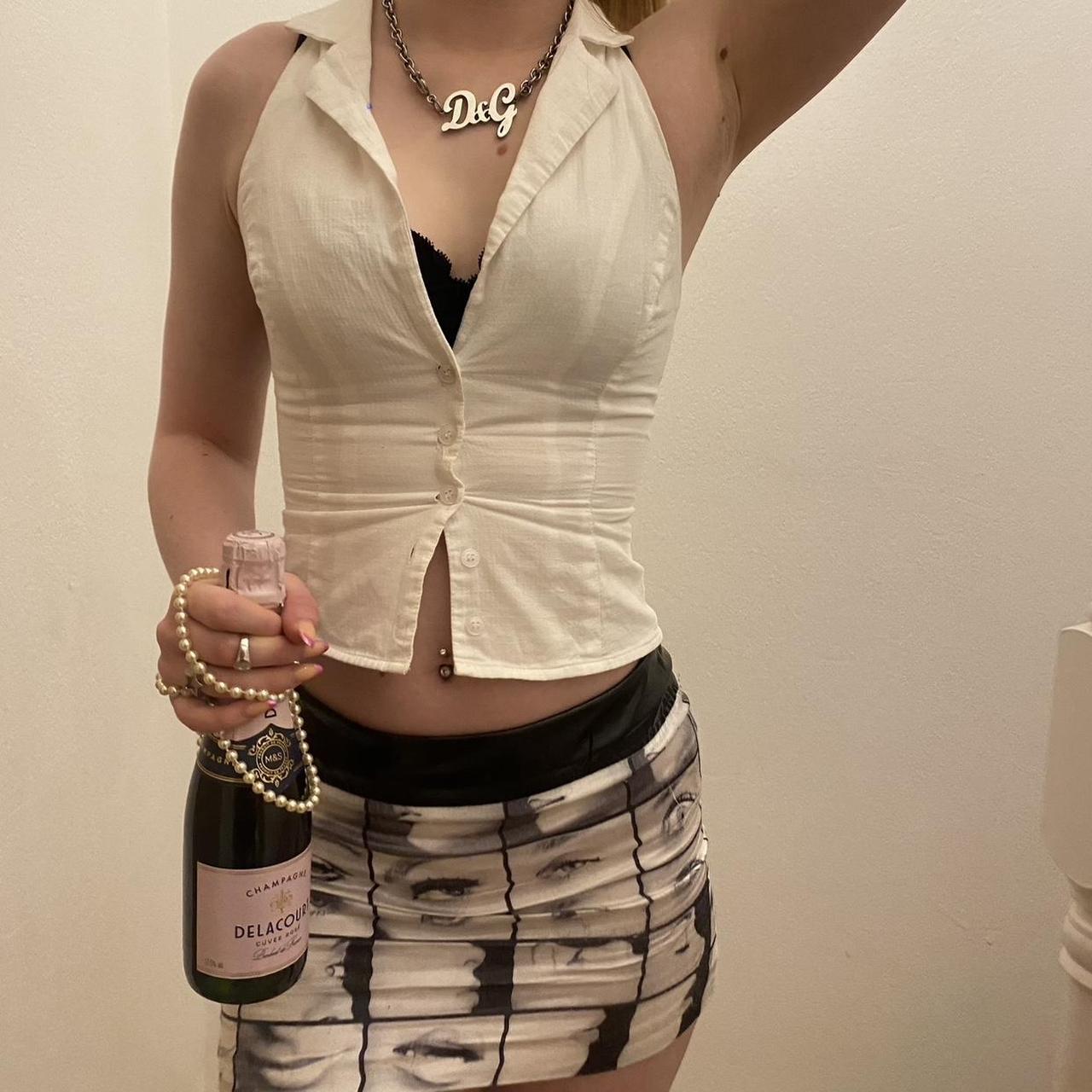 Insane linen waistcoat top from princess polly... - Depop