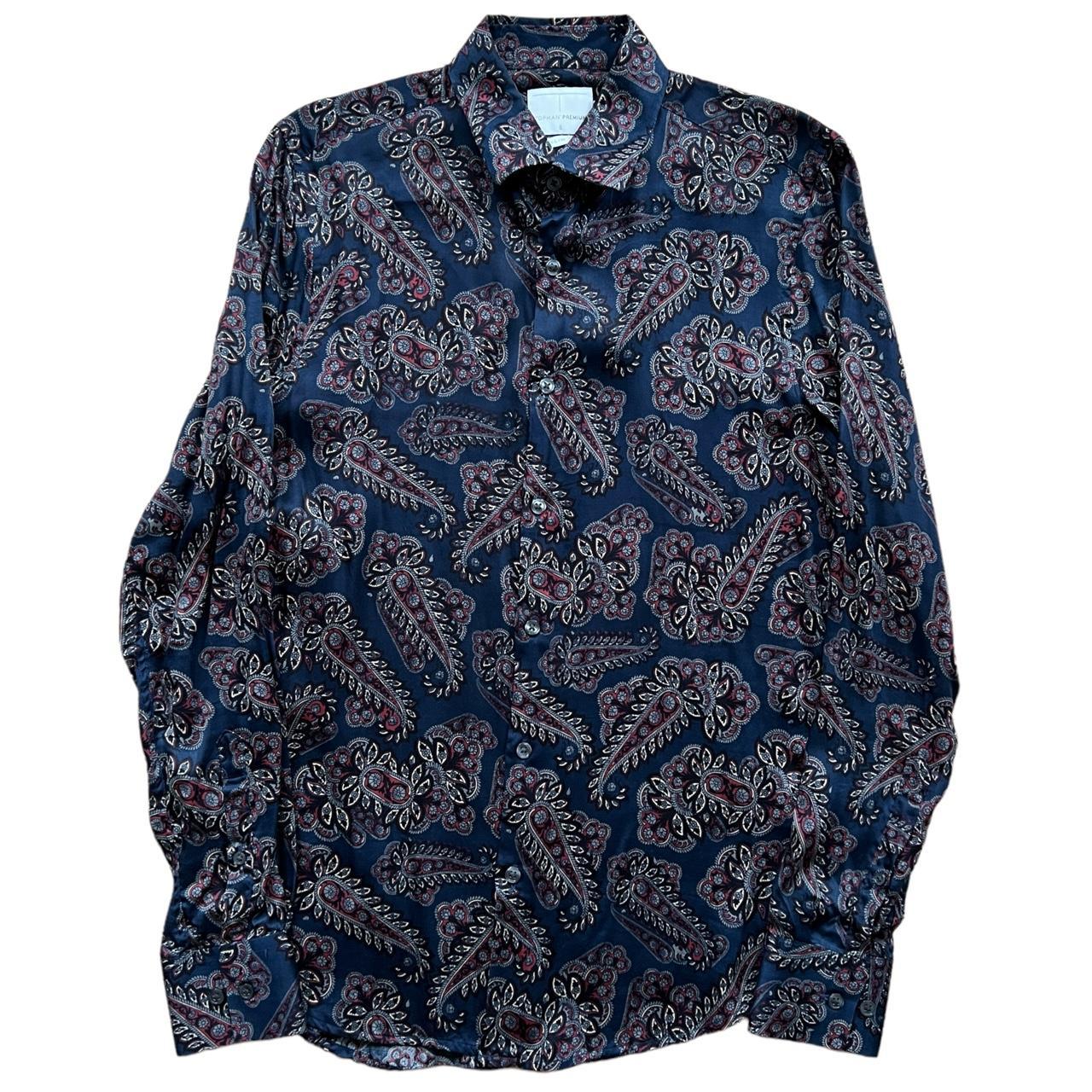 Topman Premium Patterned Button Up Shirt Topman... - Depop