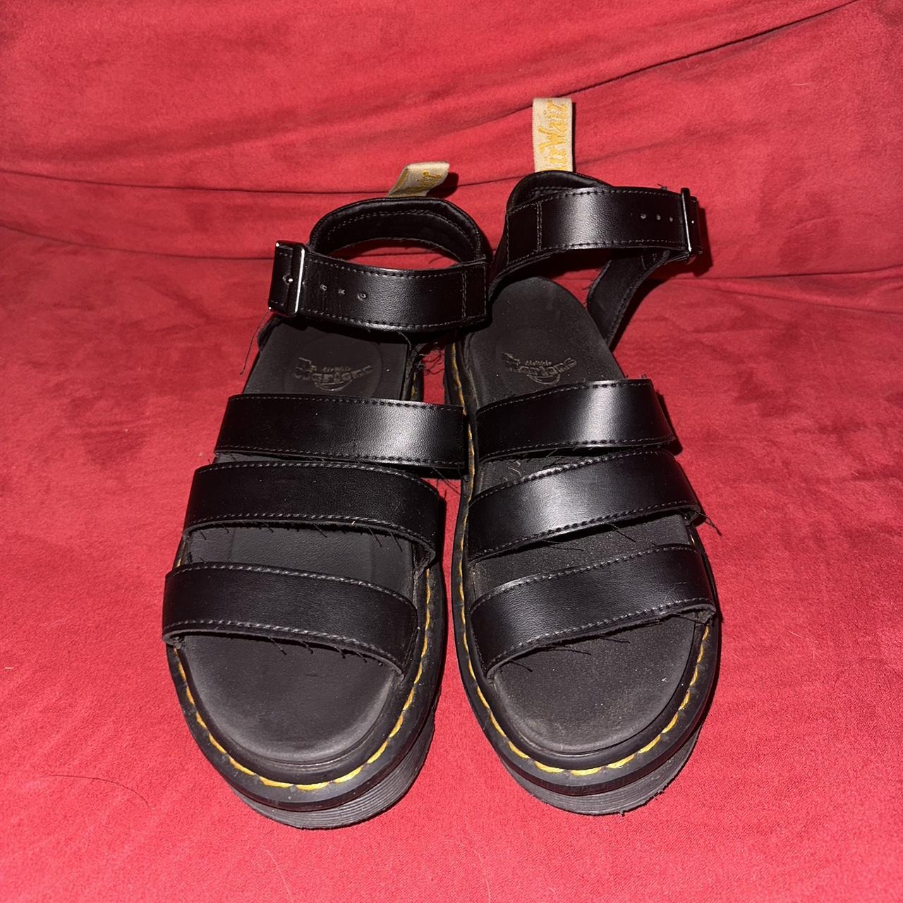 doc martens vegan Blaire platform sandal. barely... - Depop