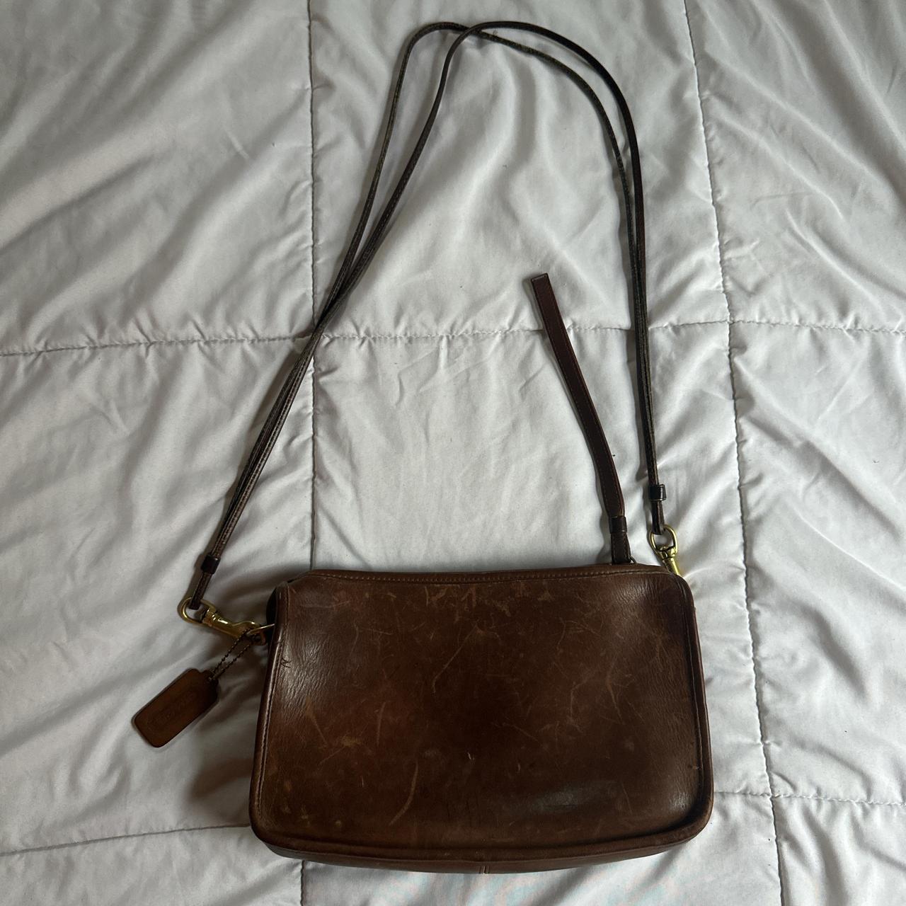 authentic vintage “COACH” messenger leather bag.... | Depop