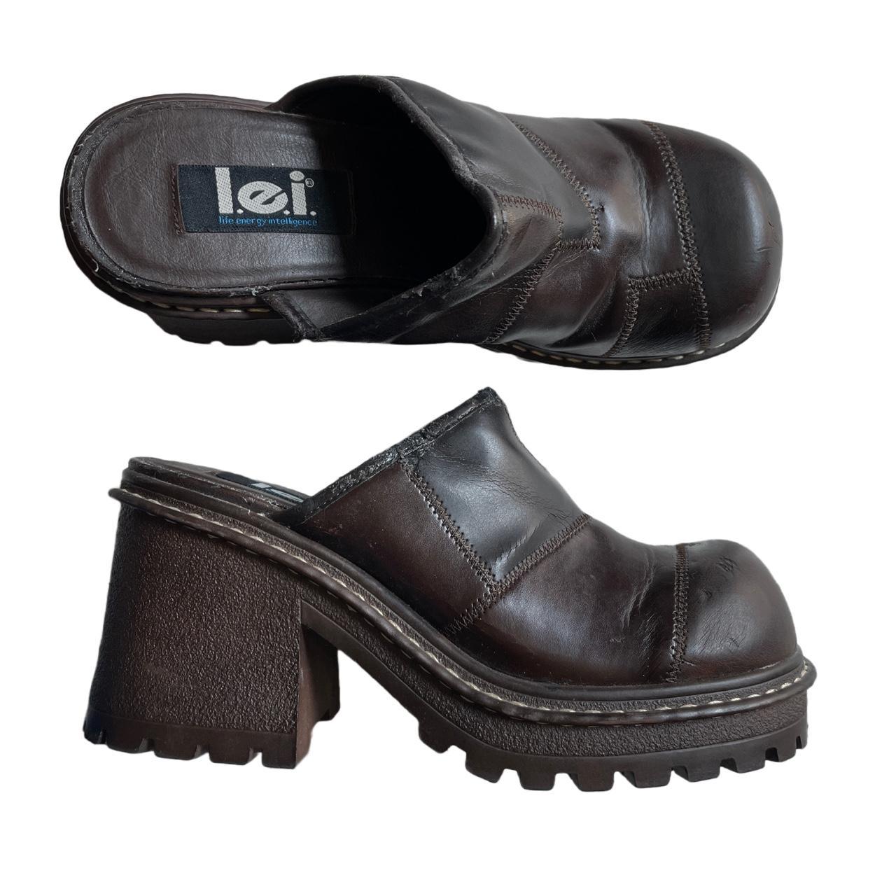 L.e.i. Women's Brown Clogs | Depop
