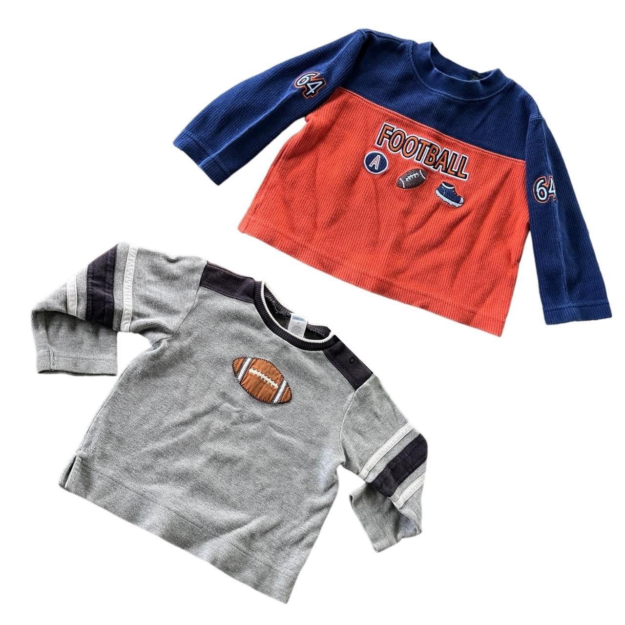 Pair of two boys football cotton longsleeve shirts.... - Depop