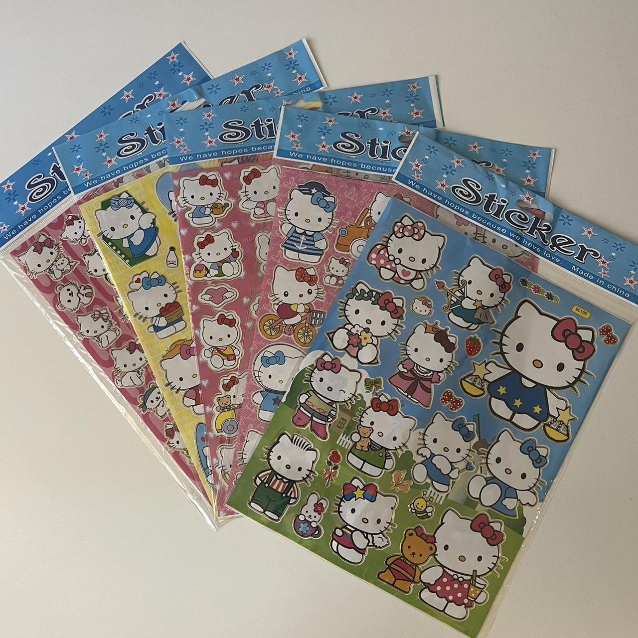 vintage 5pack of Hello Kitty stickers 🌼🎀🍓 NO PayPal... - Depop