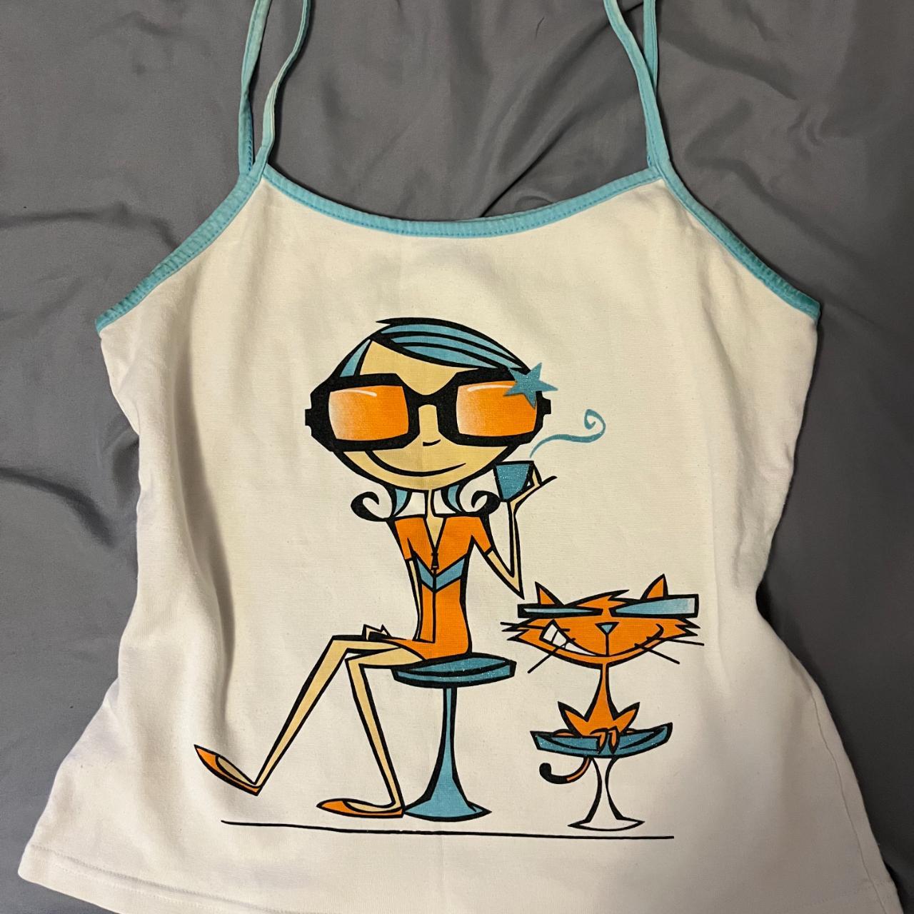 Vintage 90s/80s Graphic Cami Tee Some Minimal... - Depop