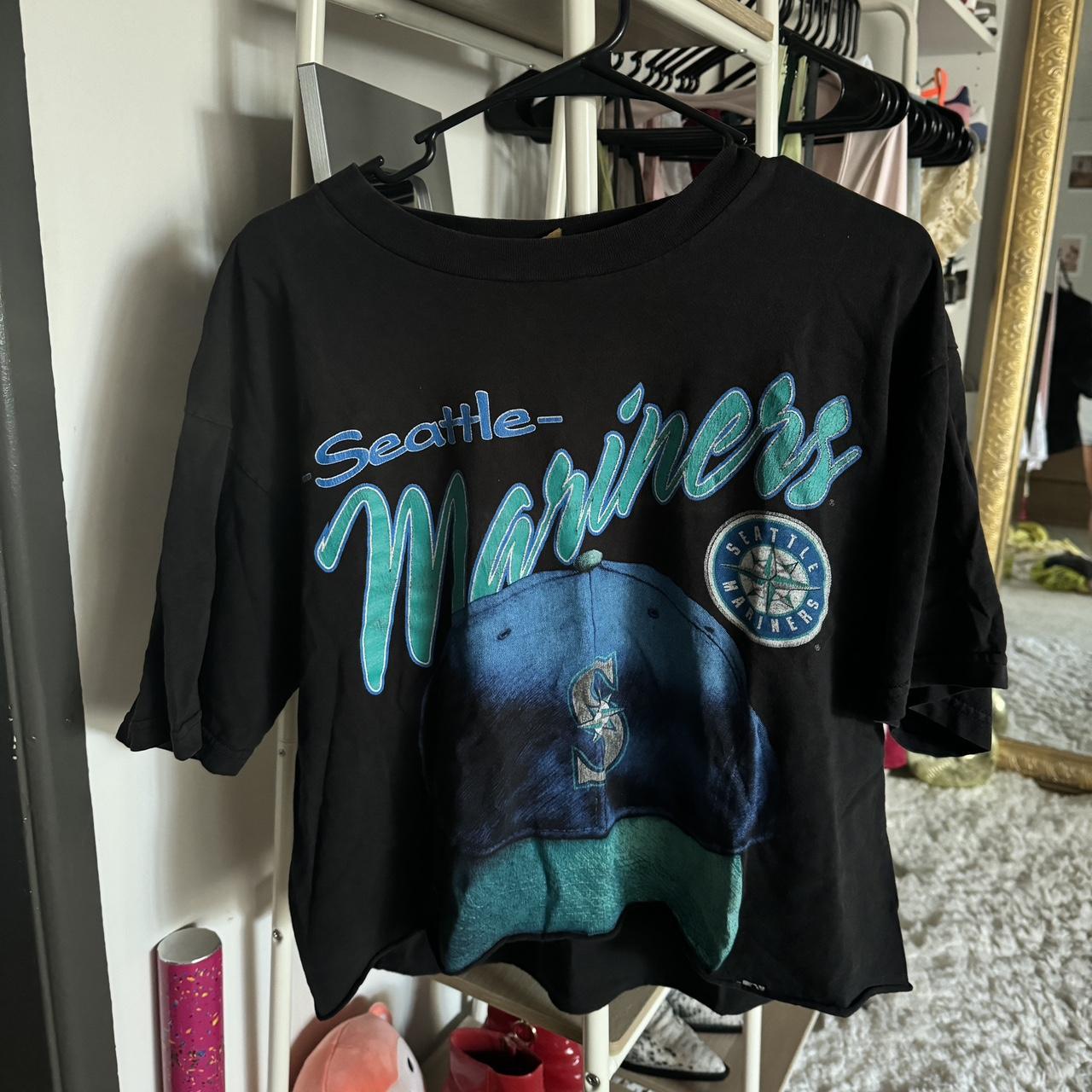 Vintage Seattle Mariners Cropped Tee - Depop