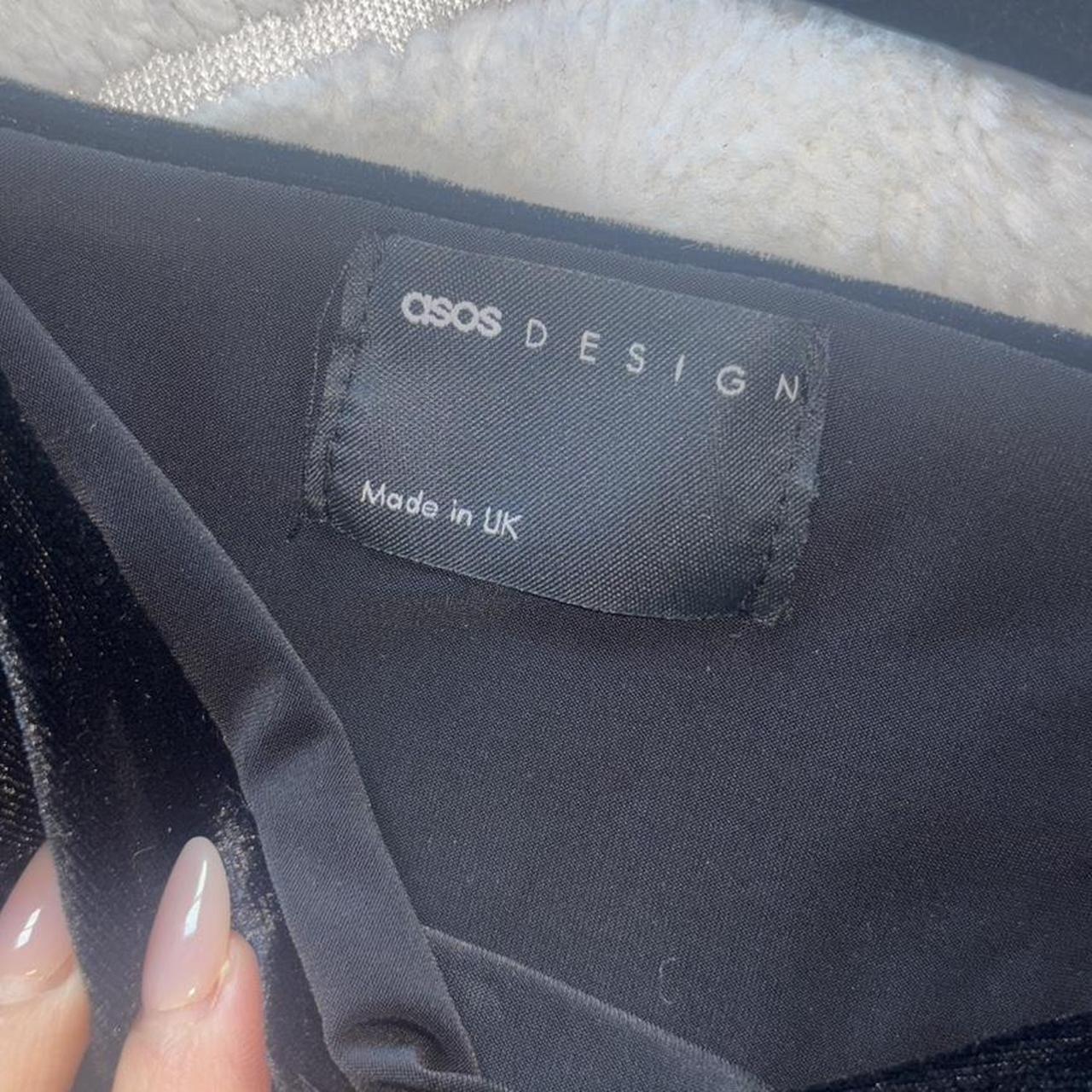 Black velvet maxi bodycon dress - ASOS - xs / uk 4-6... - Depop