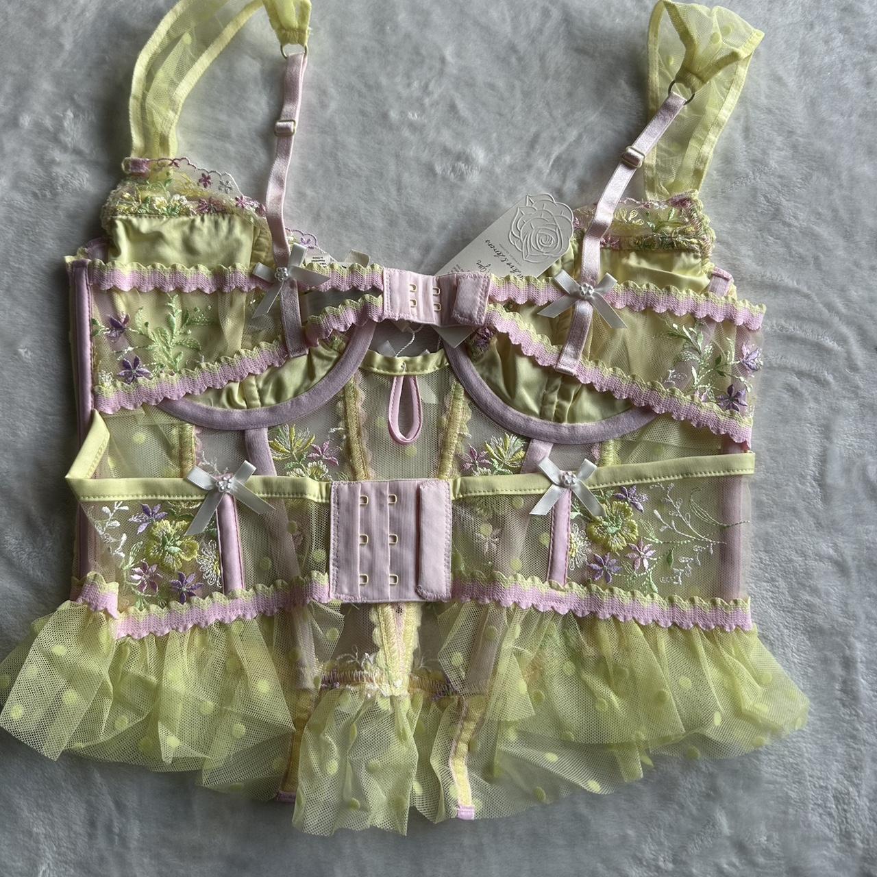 For love & lemons buttercup bunches corset top Size... | Depop