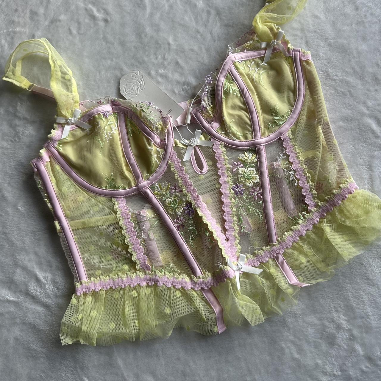 For love & lemons buttercup bunches corset top Size... | Depop