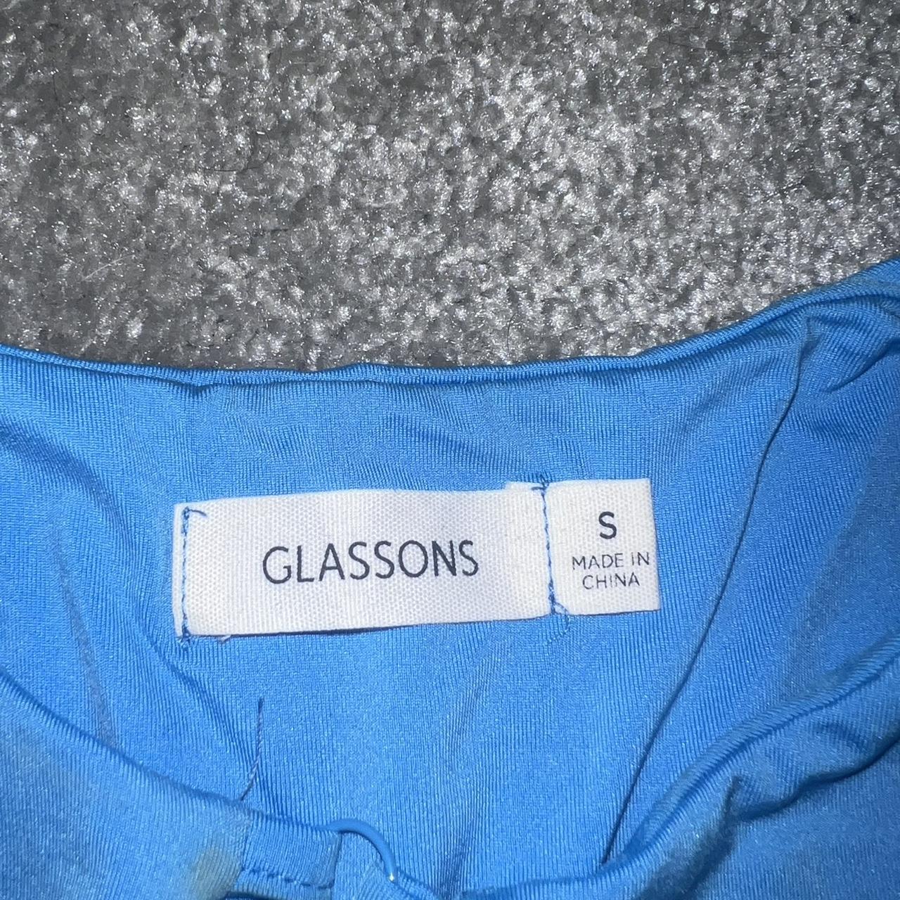 Glassons Blue top with split down the middle so... - Depop