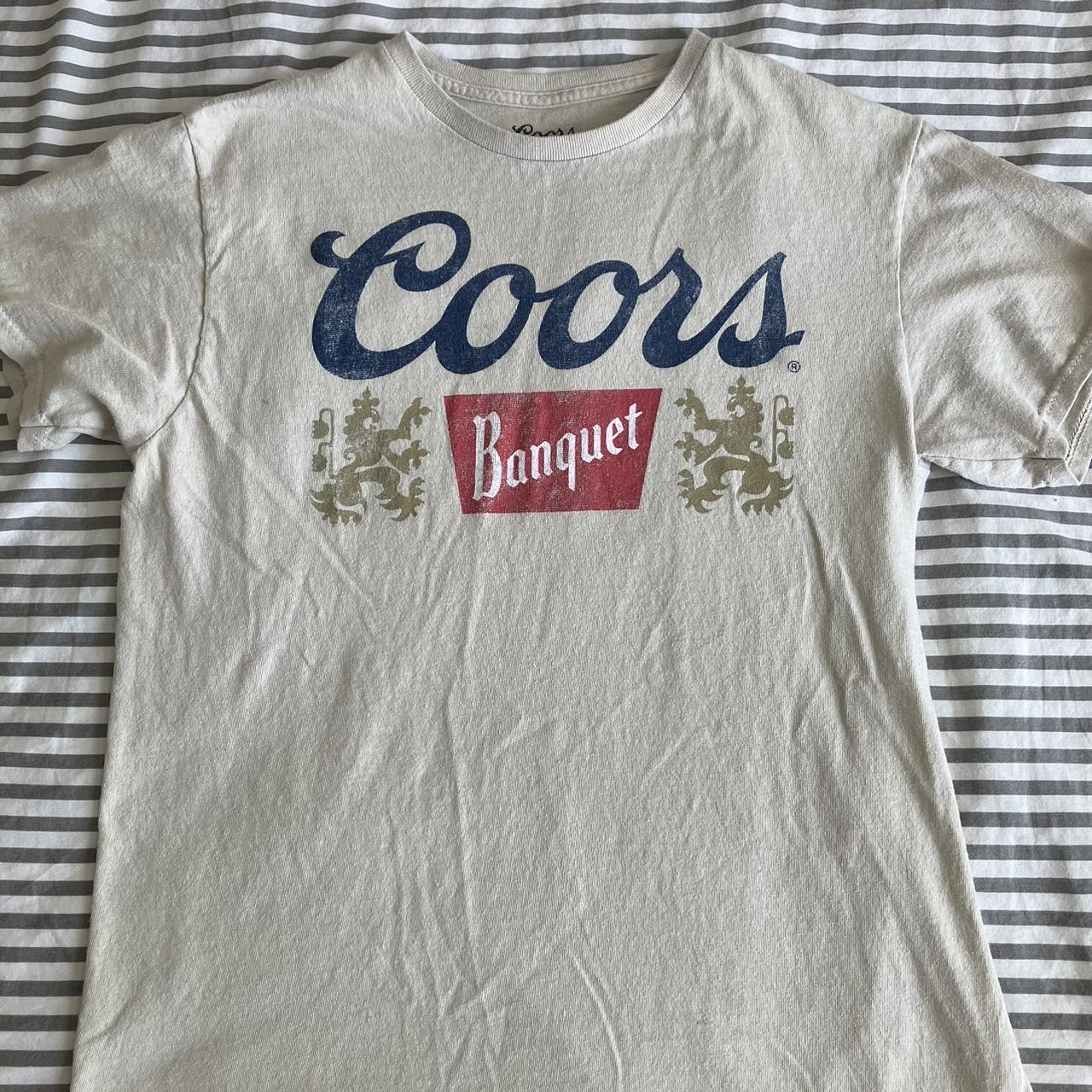 COORS tan graphic tee cute for casual outfit or... - Depop