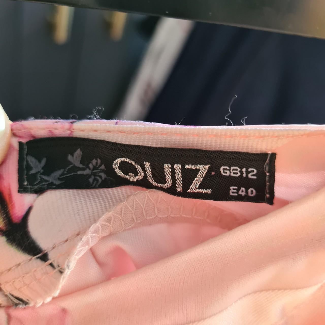 Quiz Barbie Pink Skater Skirt with flowers and mesh... - Depop