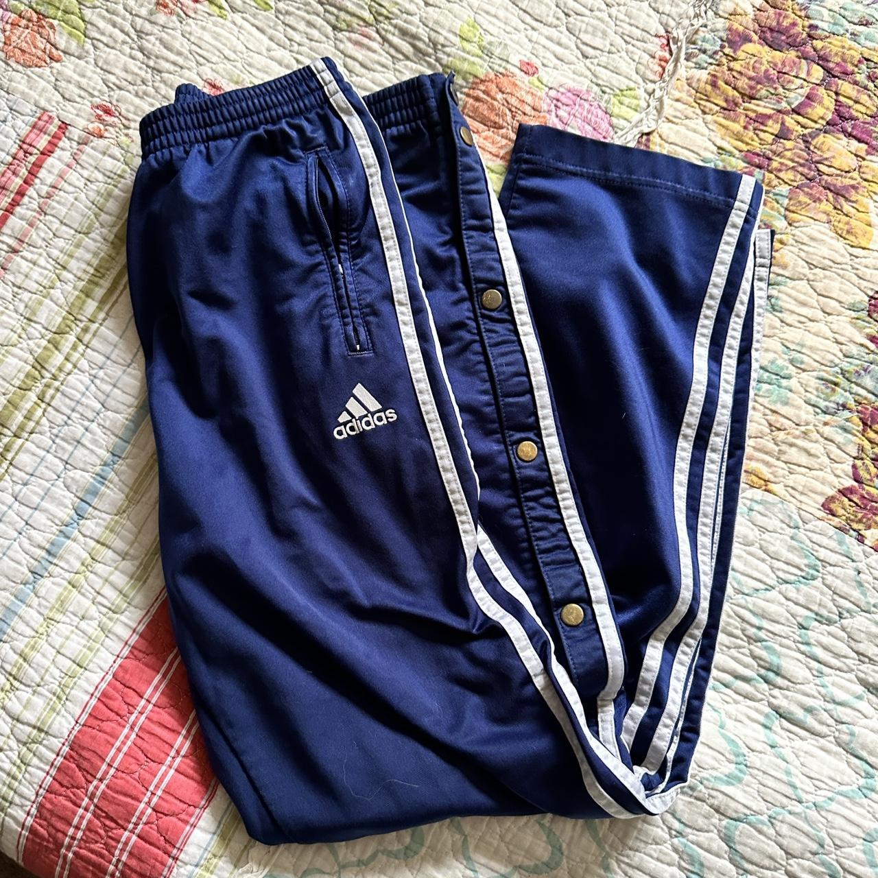VINTAGE ADIDAS TEAR OFF TRACK PANTS Marked XL... - Depop