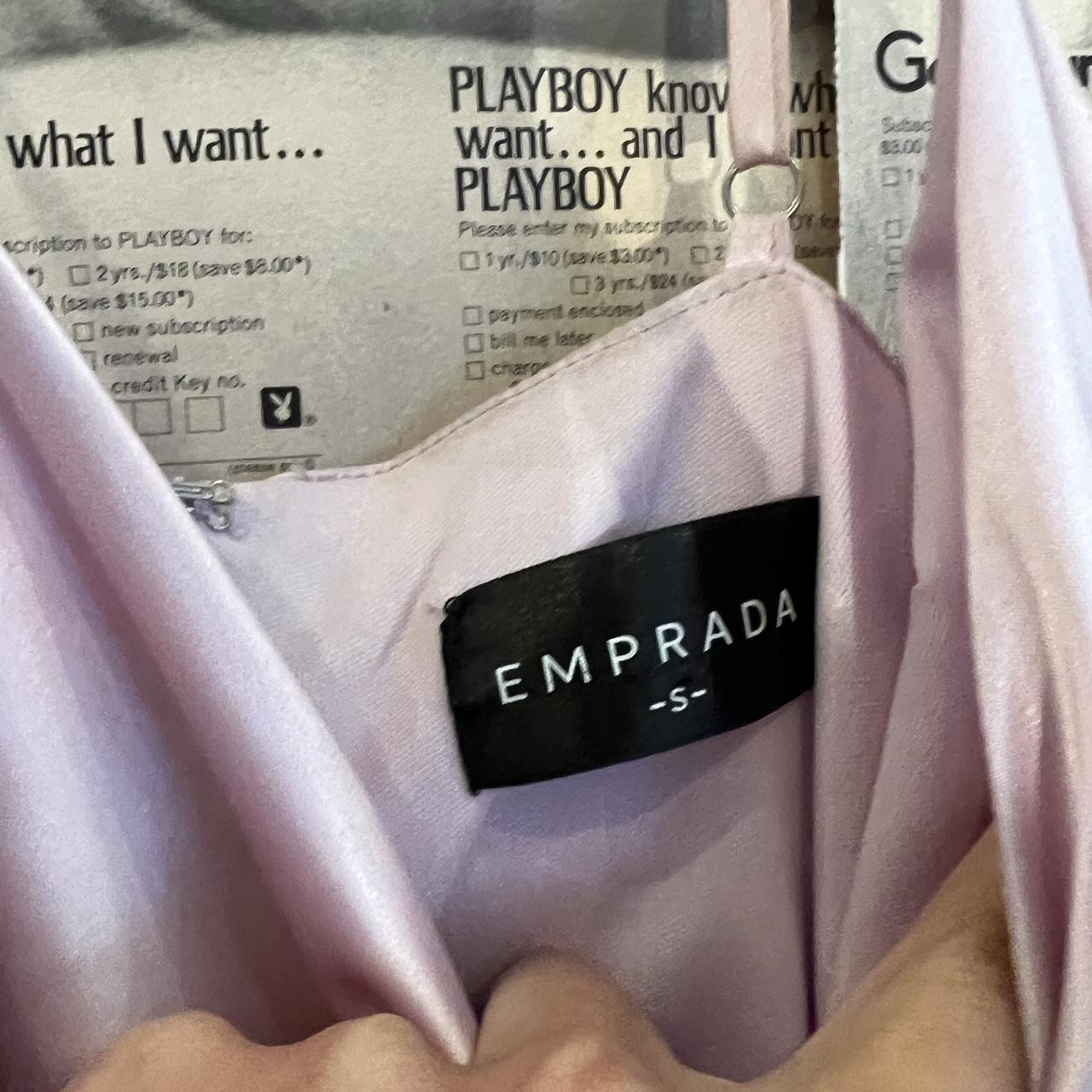 HOTTT pink satin emprada mini dress, super cunt w/no... - Depop