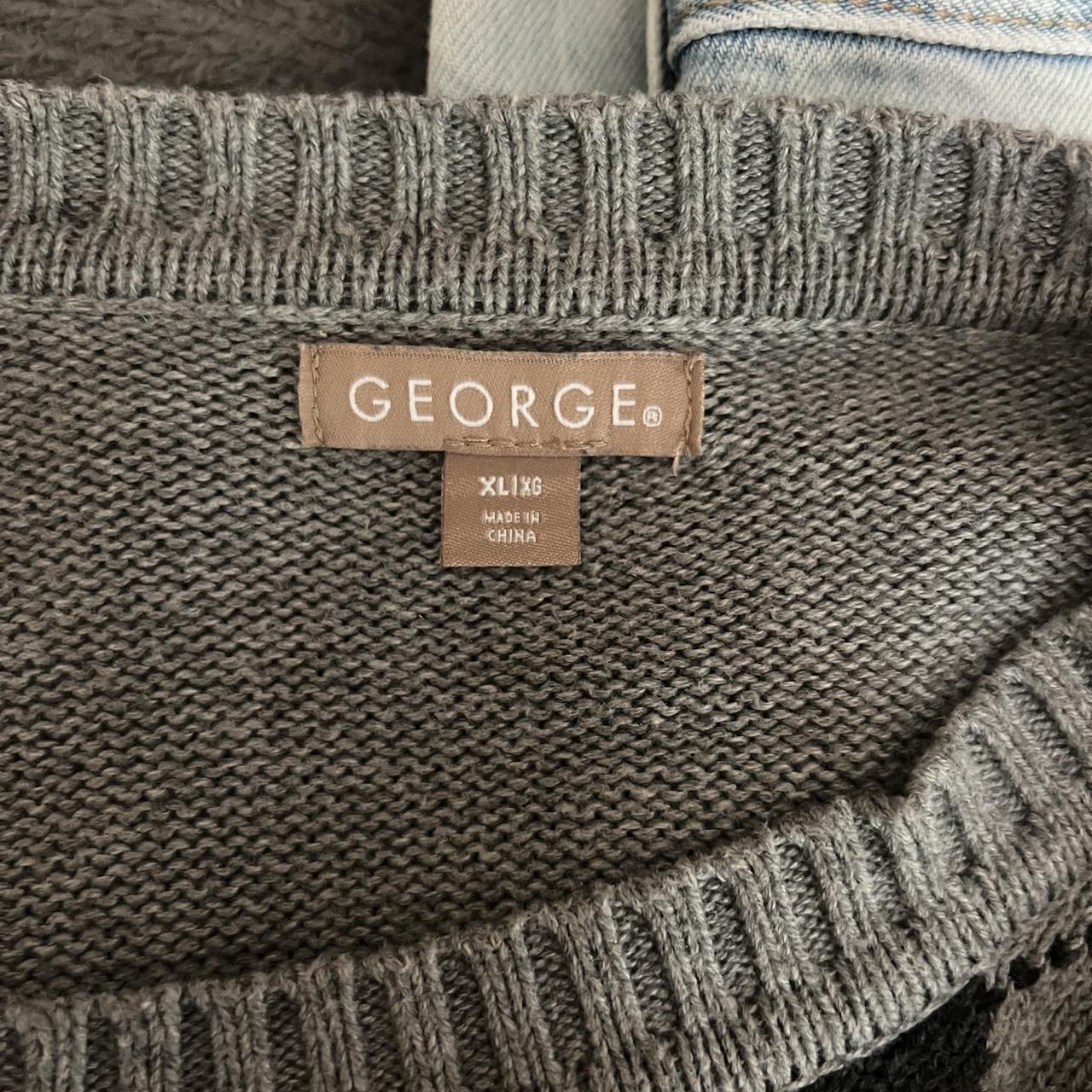 george xl argyle sweater super comfy and perfect for... - Depop