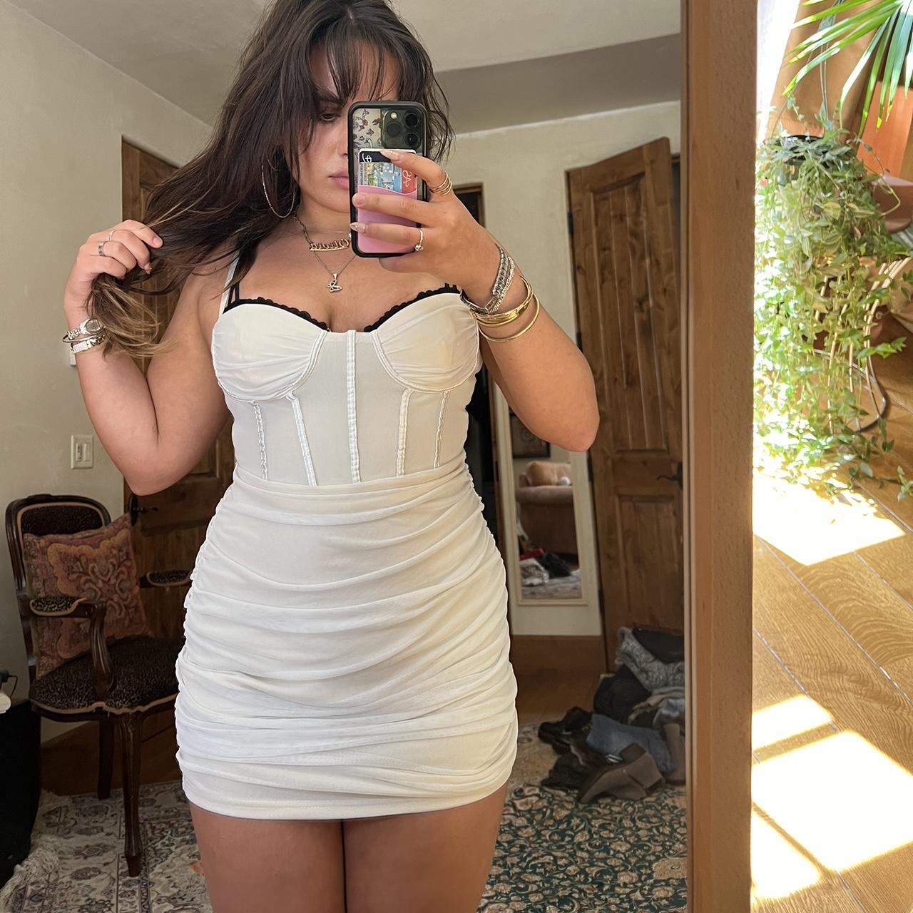 l'vow studios white corset dress. so so cute and... | Depop