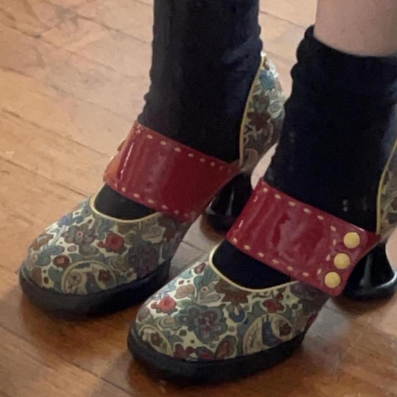 John Fluevog Zaza Tapestry Mary Jane shoe! Size 7.5... - Depop