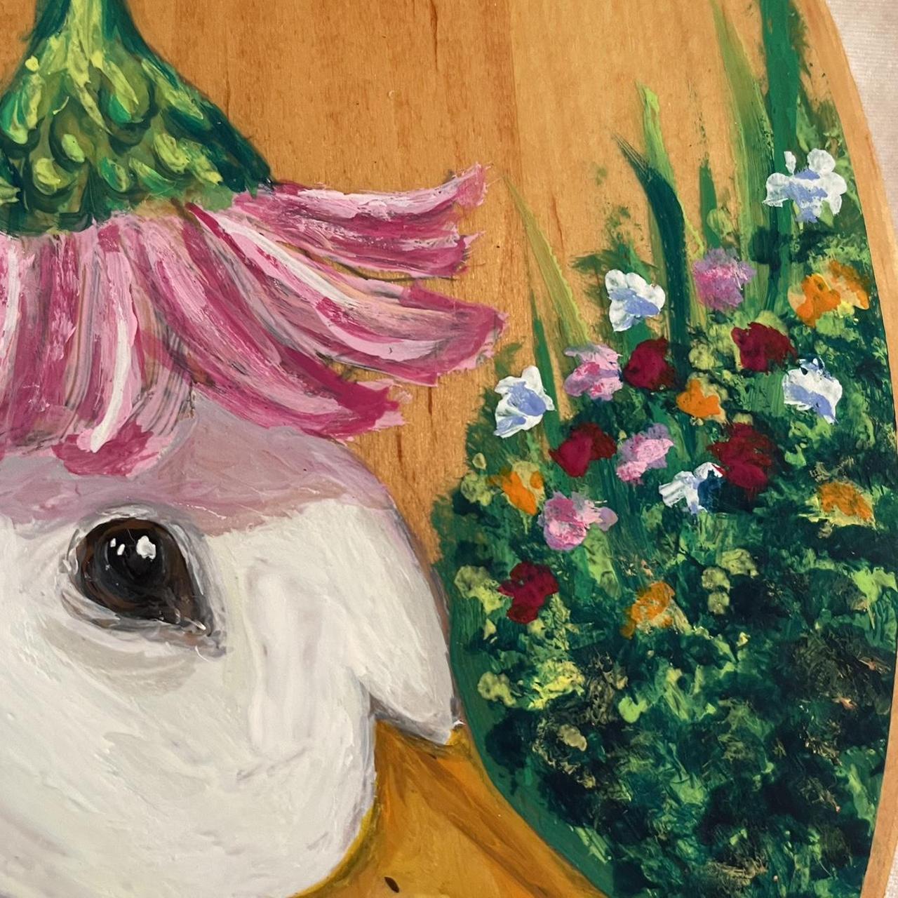 Hand painted duck with flower on head . Jelly... | Depop