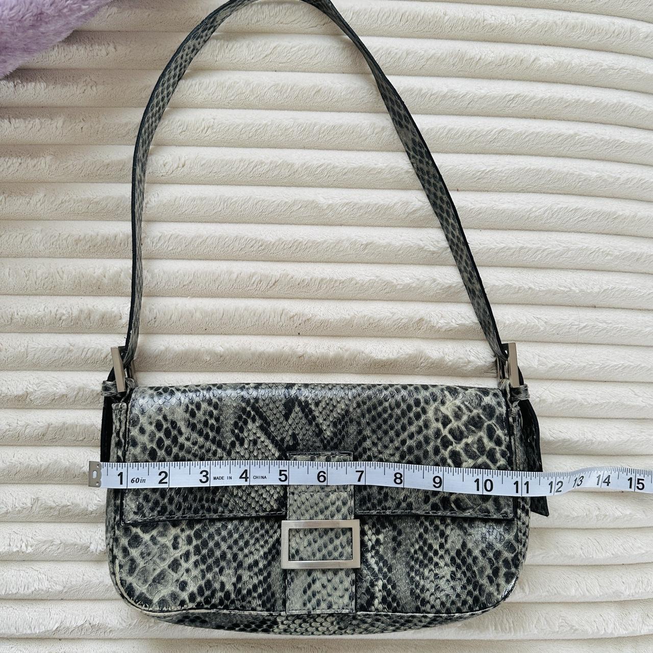 New York & Company Women's Grey and Silver Bag | Depop