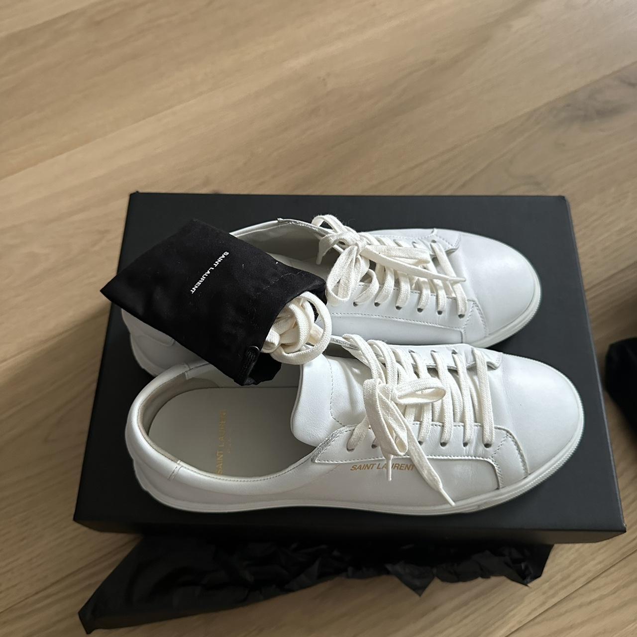 Saint Laurent Andy Leather Sneakers (comes with box... - Depop