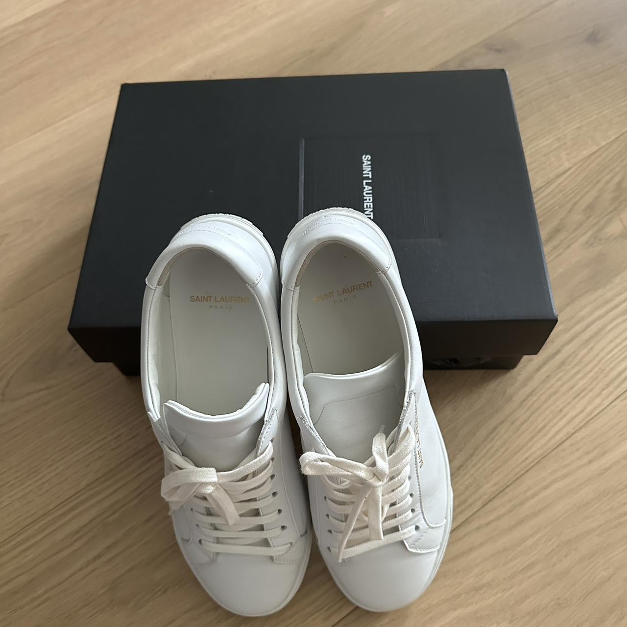Saint Laurent Andy Leather Sneakers (comes with box... - Depop