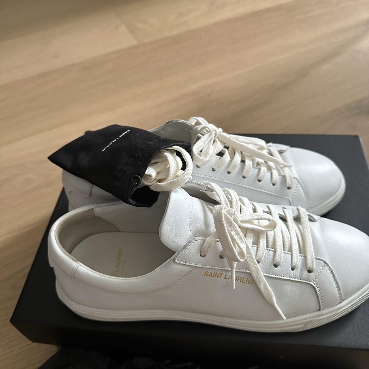 Saint Laurent Andy Leather Sneakers (comes with box... - Depop