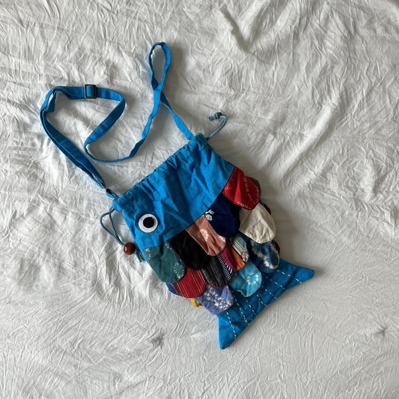 Fish Pouch 😆 Small, handmade, multi patterned... - Depop