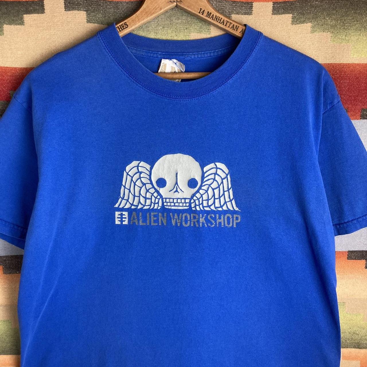 Vintage 90s Alien Workshop Skate Skateboard Blue... - Depop