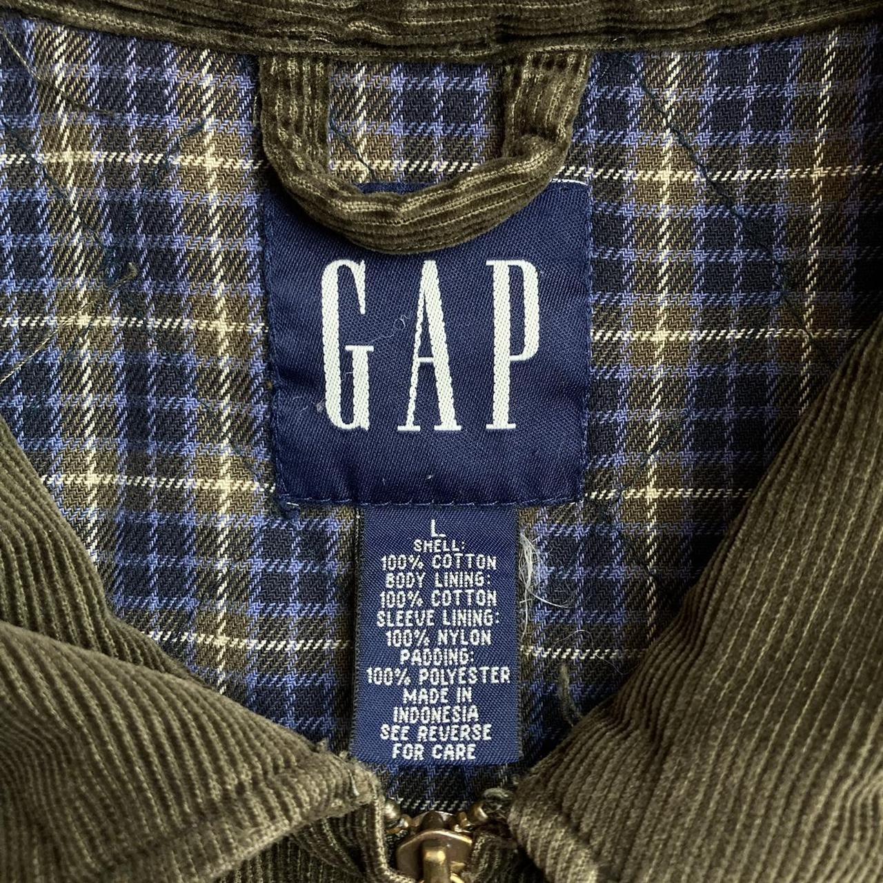 Vintage Gap 90s Gap Olive Green Full Zip Corduroy... - Depop