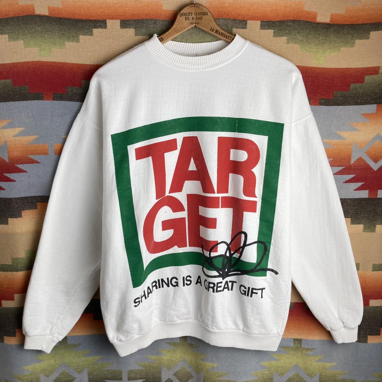 Vintage 80s Target Sharing is a Great Gift White... - Depop