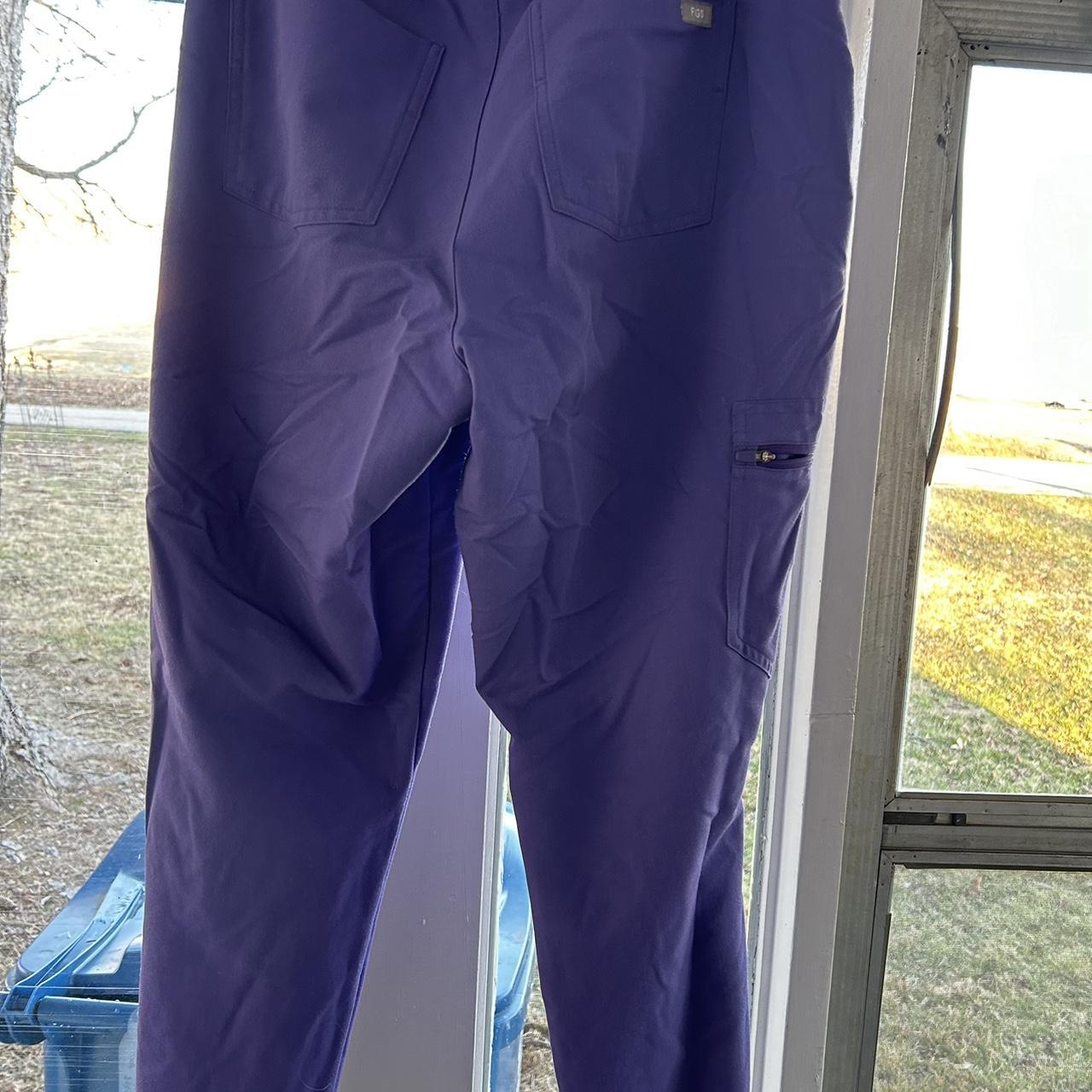 Amethyst purple figs scrubs. Size medium joggers... - Depop