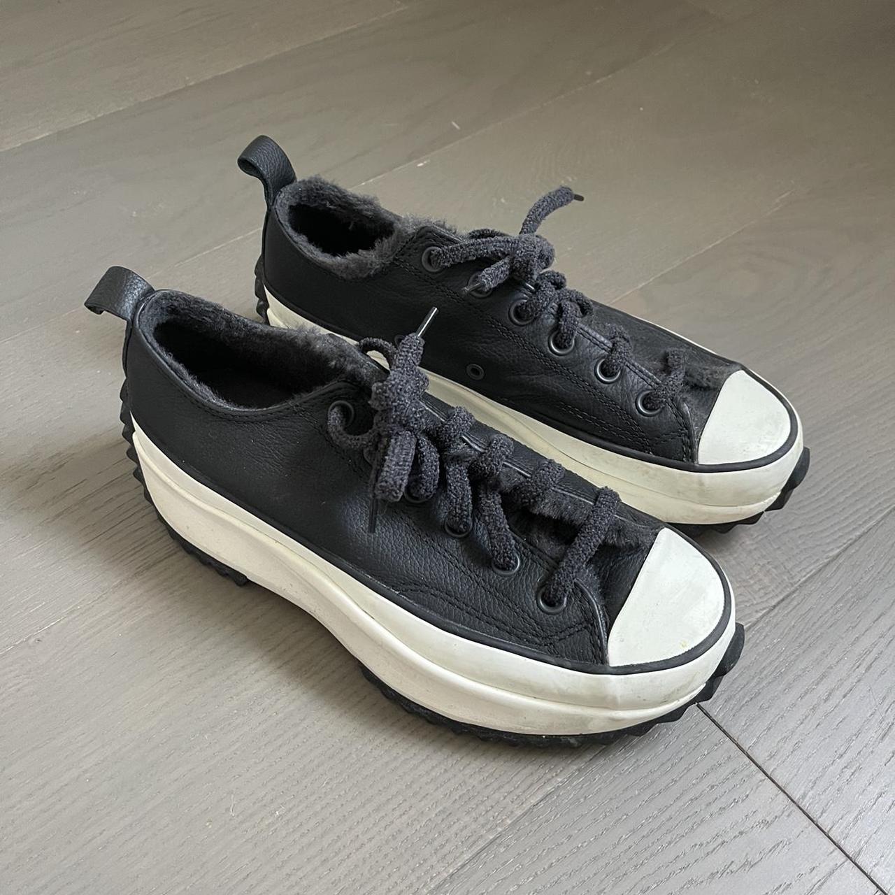 Platform converse with fuzzy insides. Maybe worn... - Depop