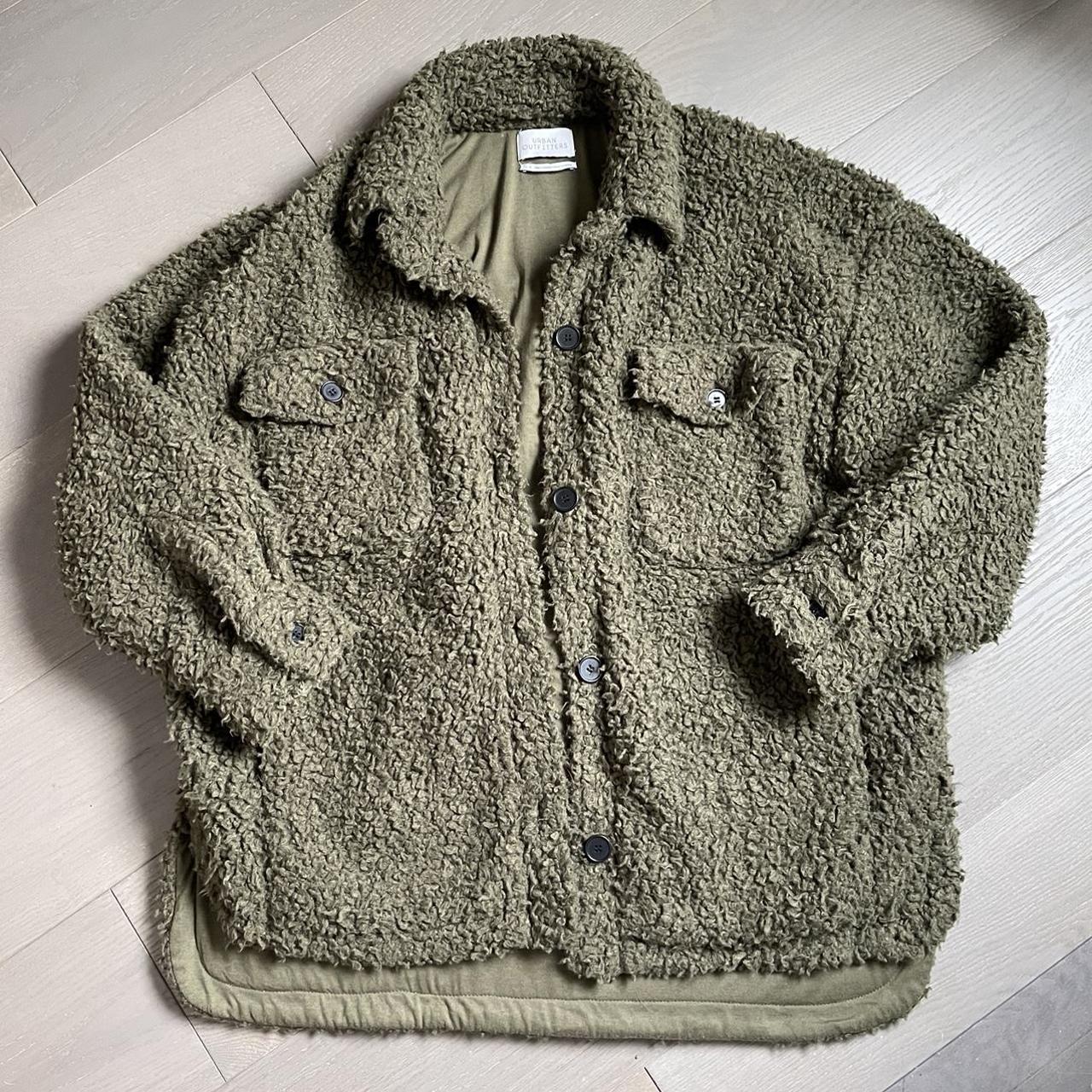 Urban Outfitters oversized green jacket. Very warm... - Depop