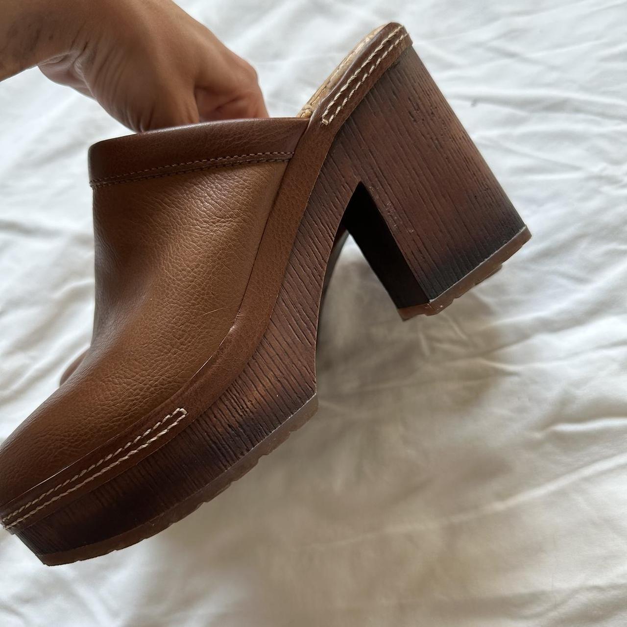 The cutest brown leather kork’s heal clogs. These... - Depop