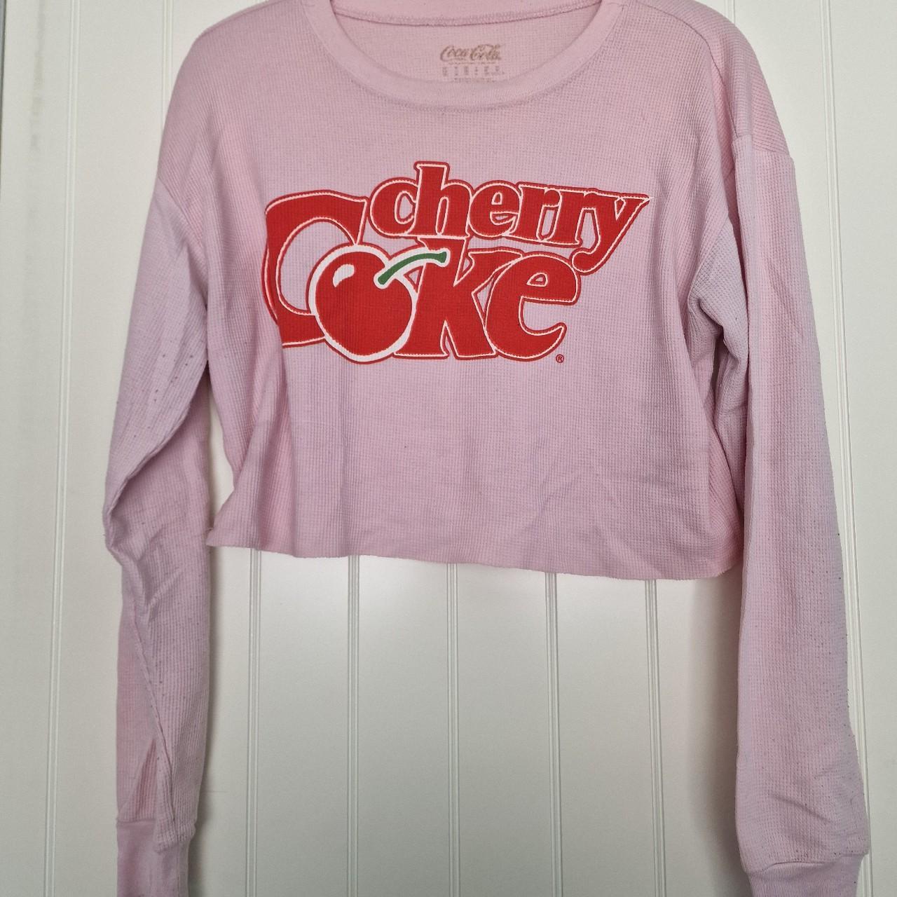 Coca-Cola Women's Pink Crop-top | Depop