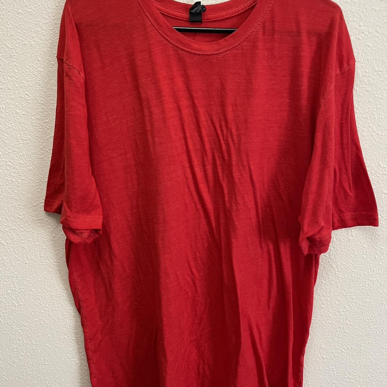 red oversized tee size US XXL brand noize - Depop
