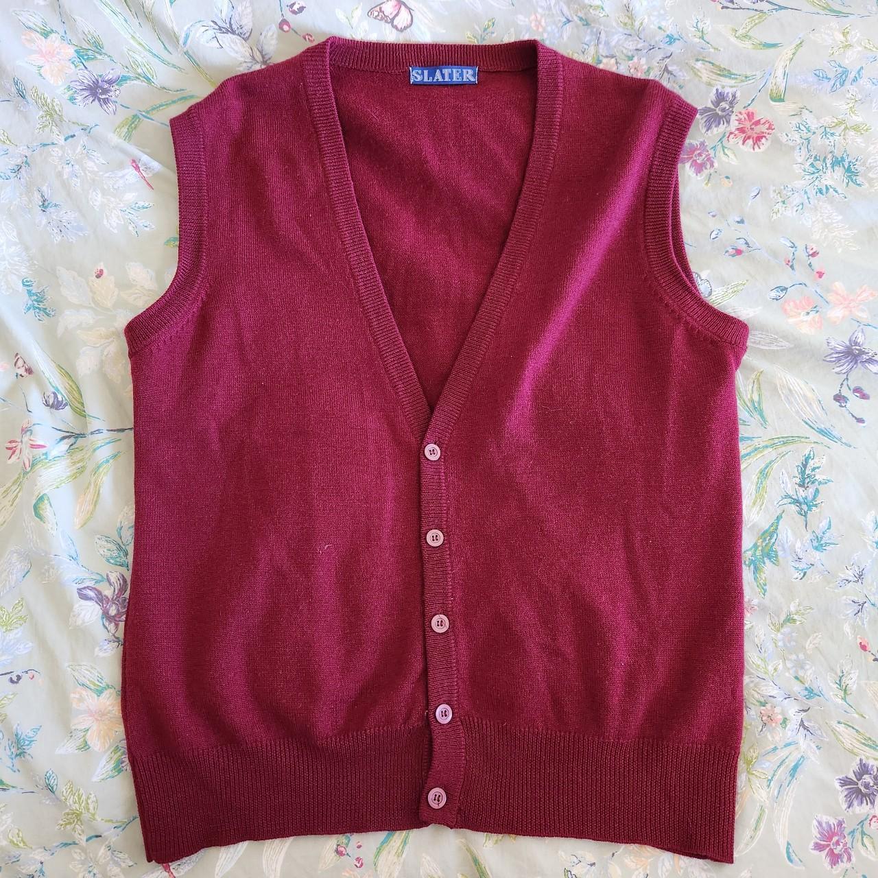slater vintage red vest ☆ no size labelled and... - Depop