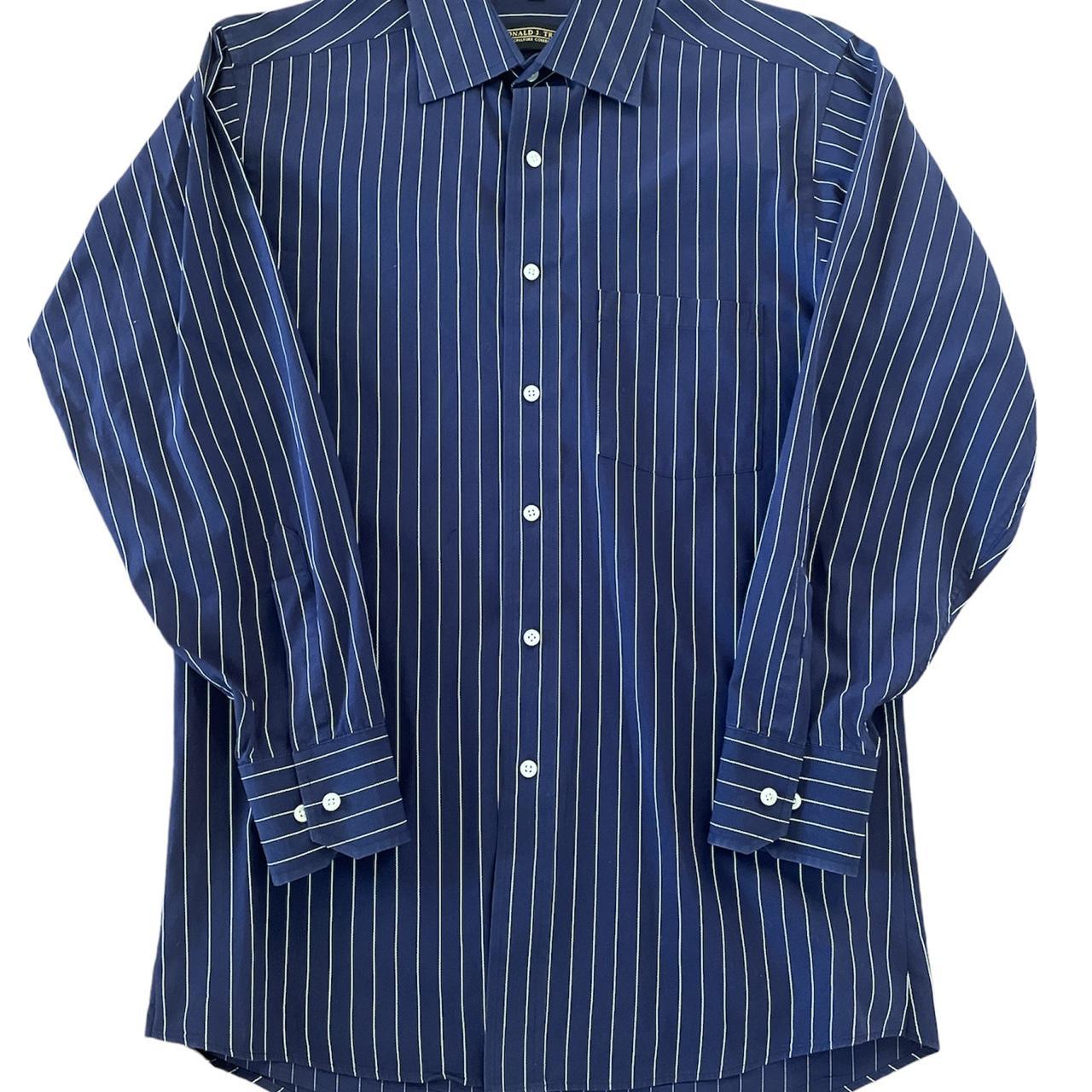 Donald J Trump Signature Collection Blue Pinstripe... - Depop
