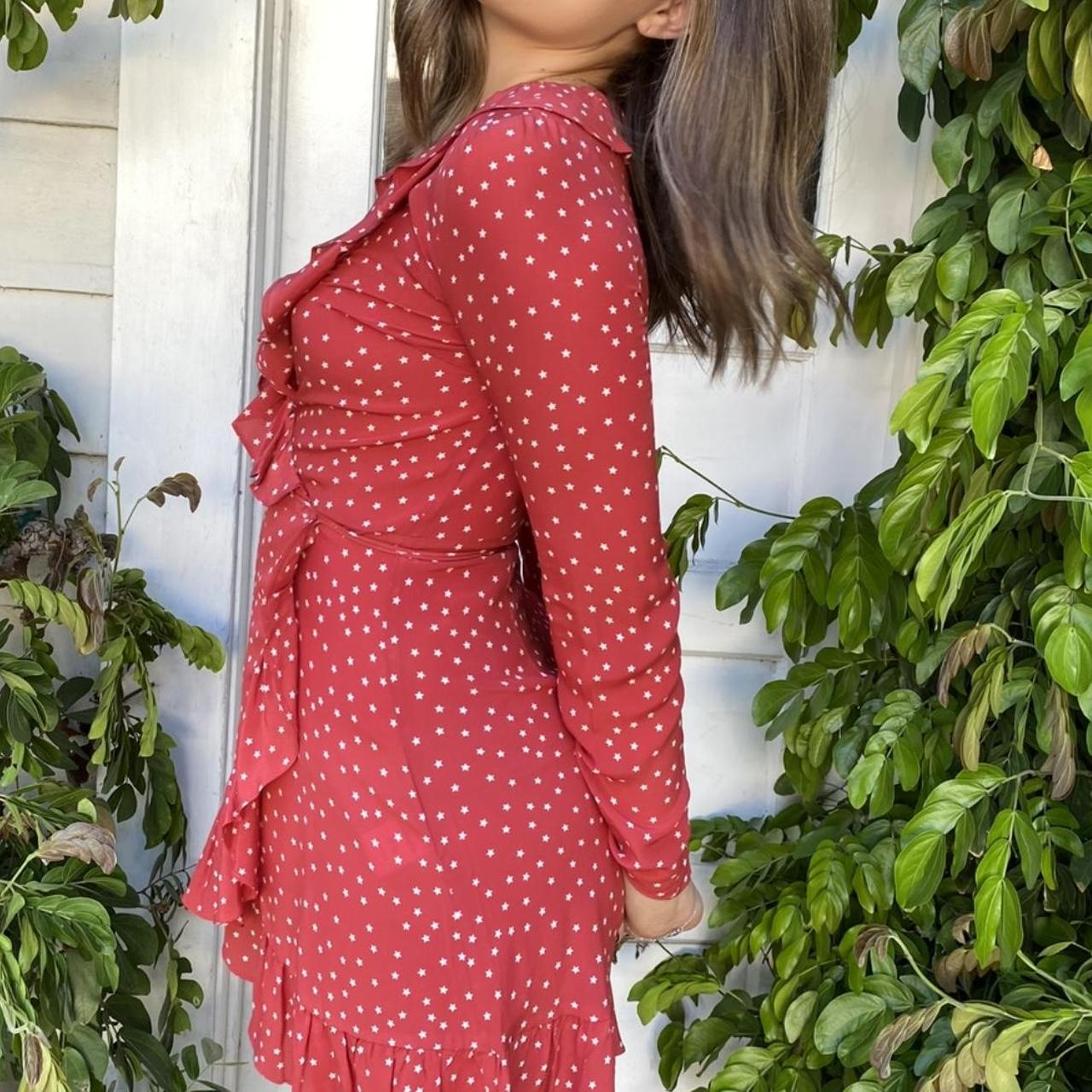 Realisation Par red star wrap dress! Size small but... - Depop