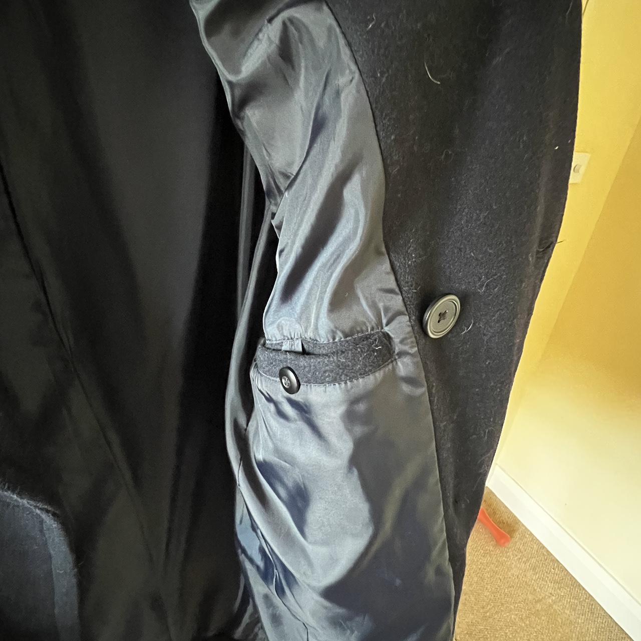 Navy men’s French Connection pea coat, size medium.... - Depop