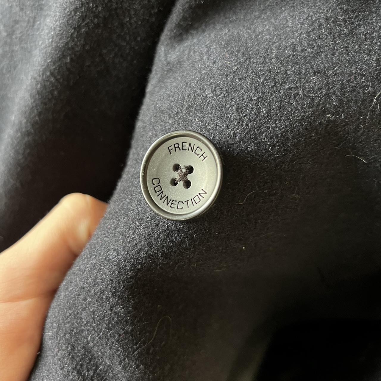 Navy men’s French Connection pea coat, size medium.... - Depop