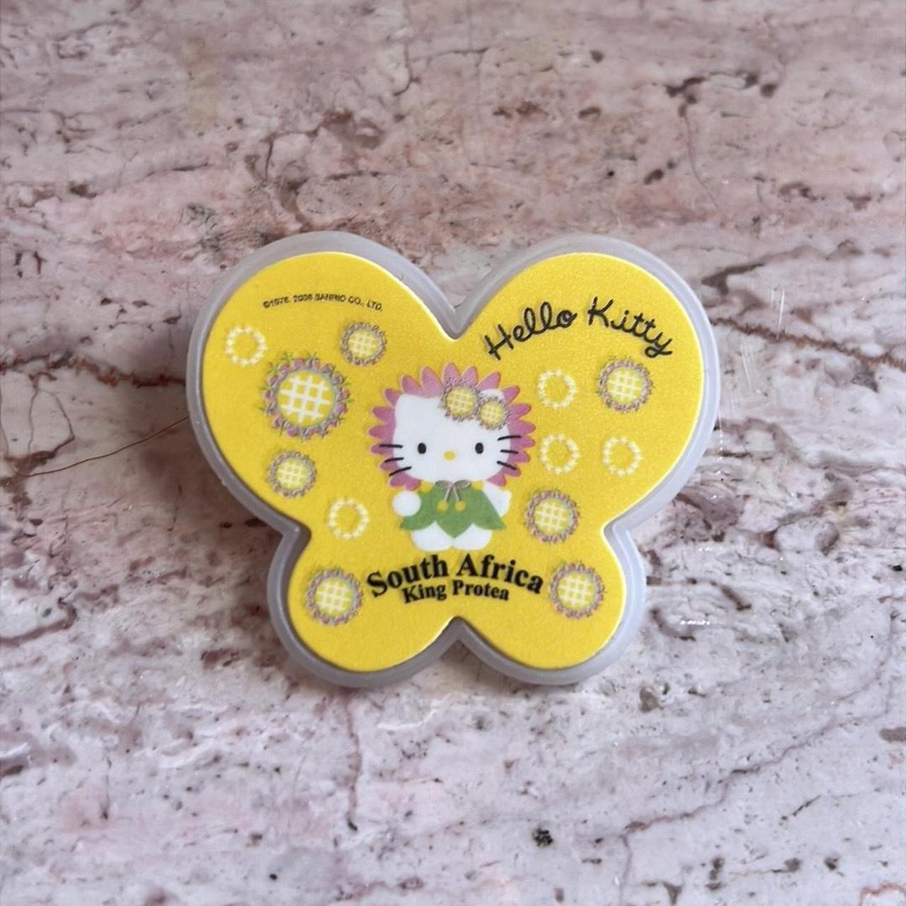 Cute hello kitty yellow butterfly pin brooch Nice... - Depop