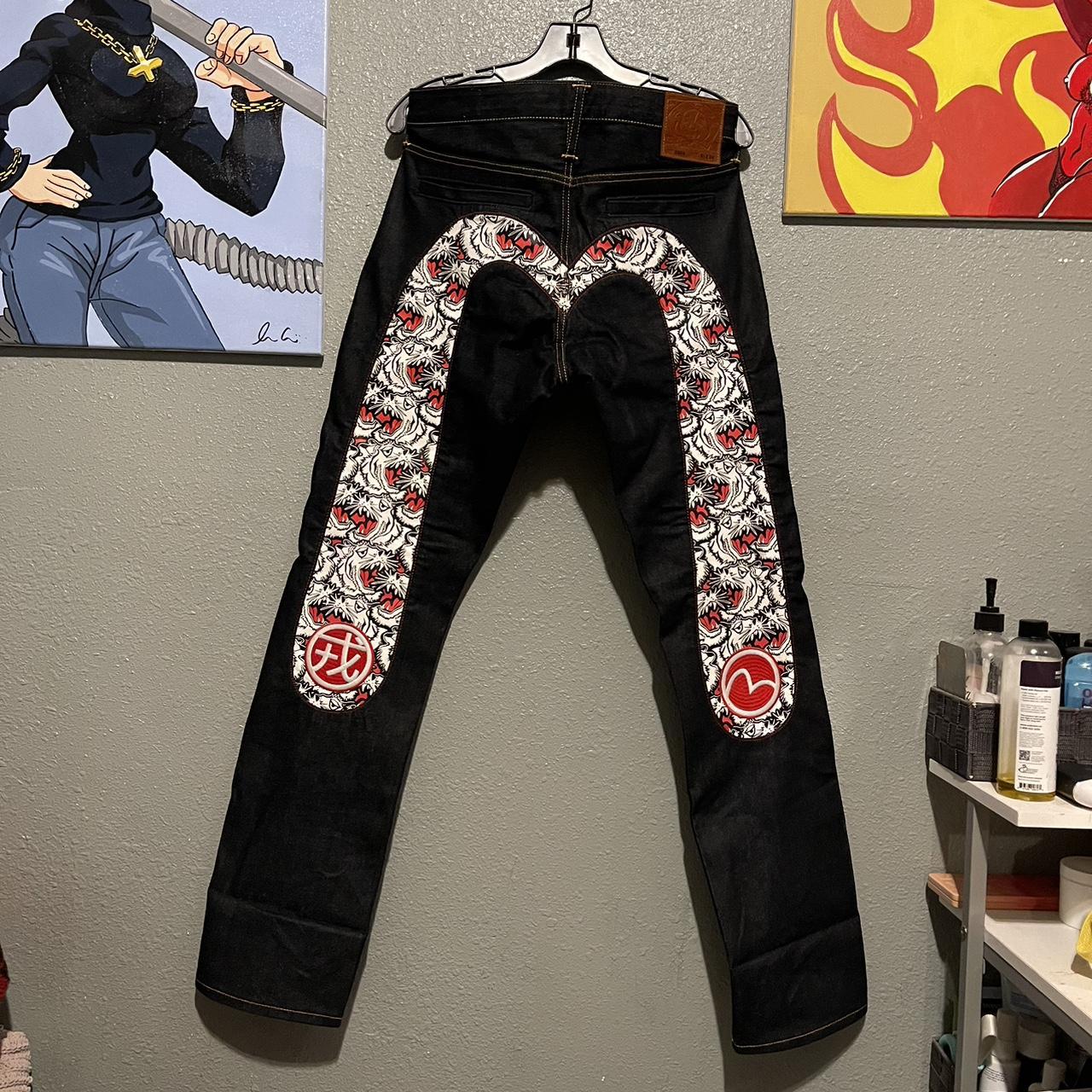 Evisu pants worn once . 100% authentic Size 31x34... - Depop