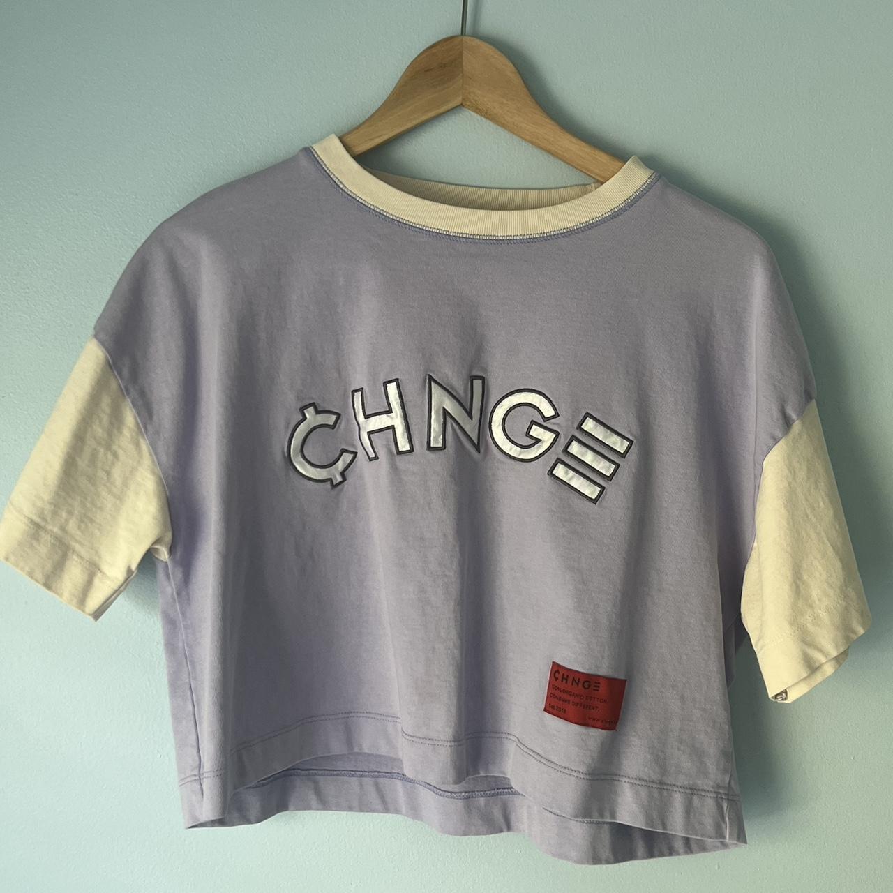 boxy crop top no size label but fits like a small... - Depop