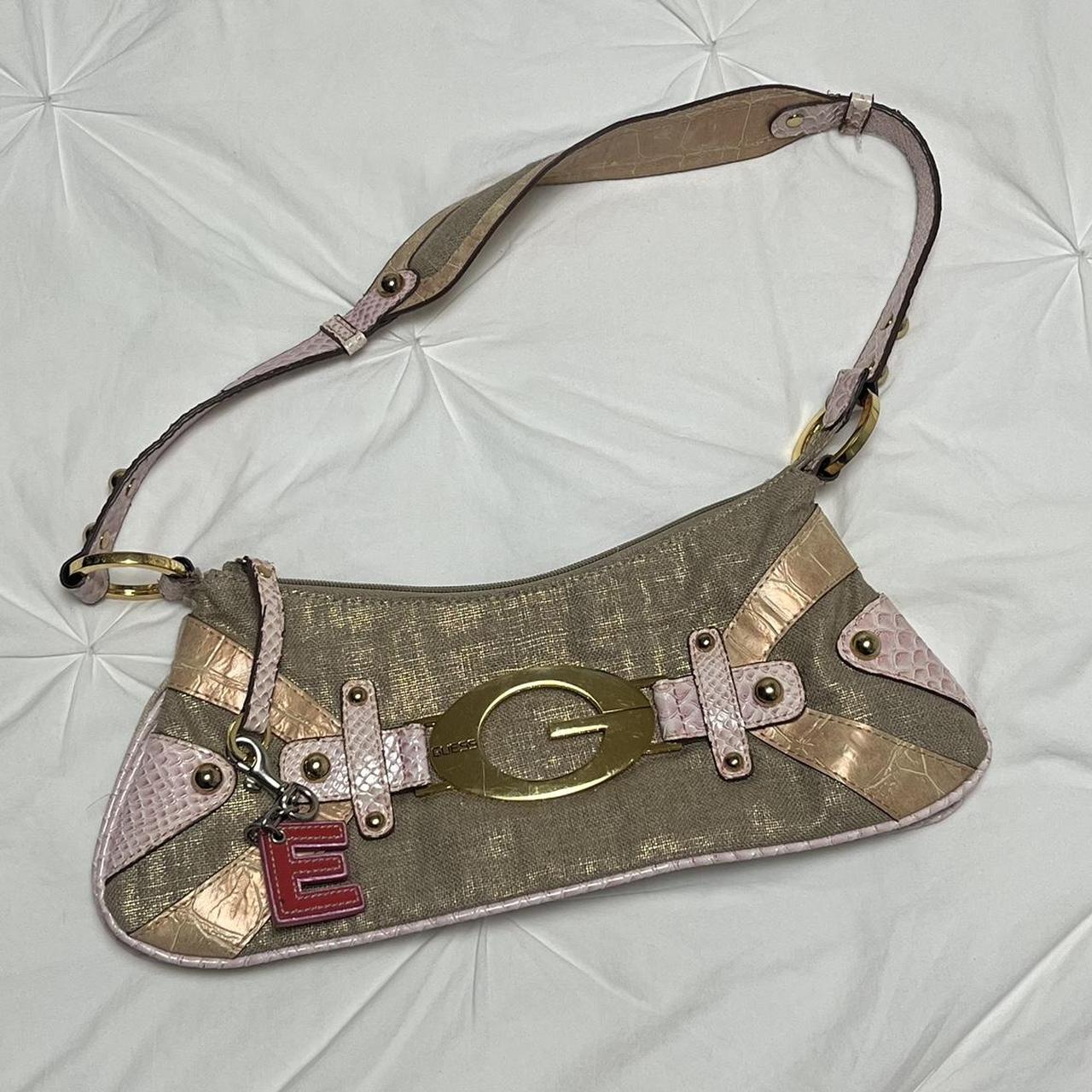*2000s Vintage Guess Purse Metallic Gold... - Depop