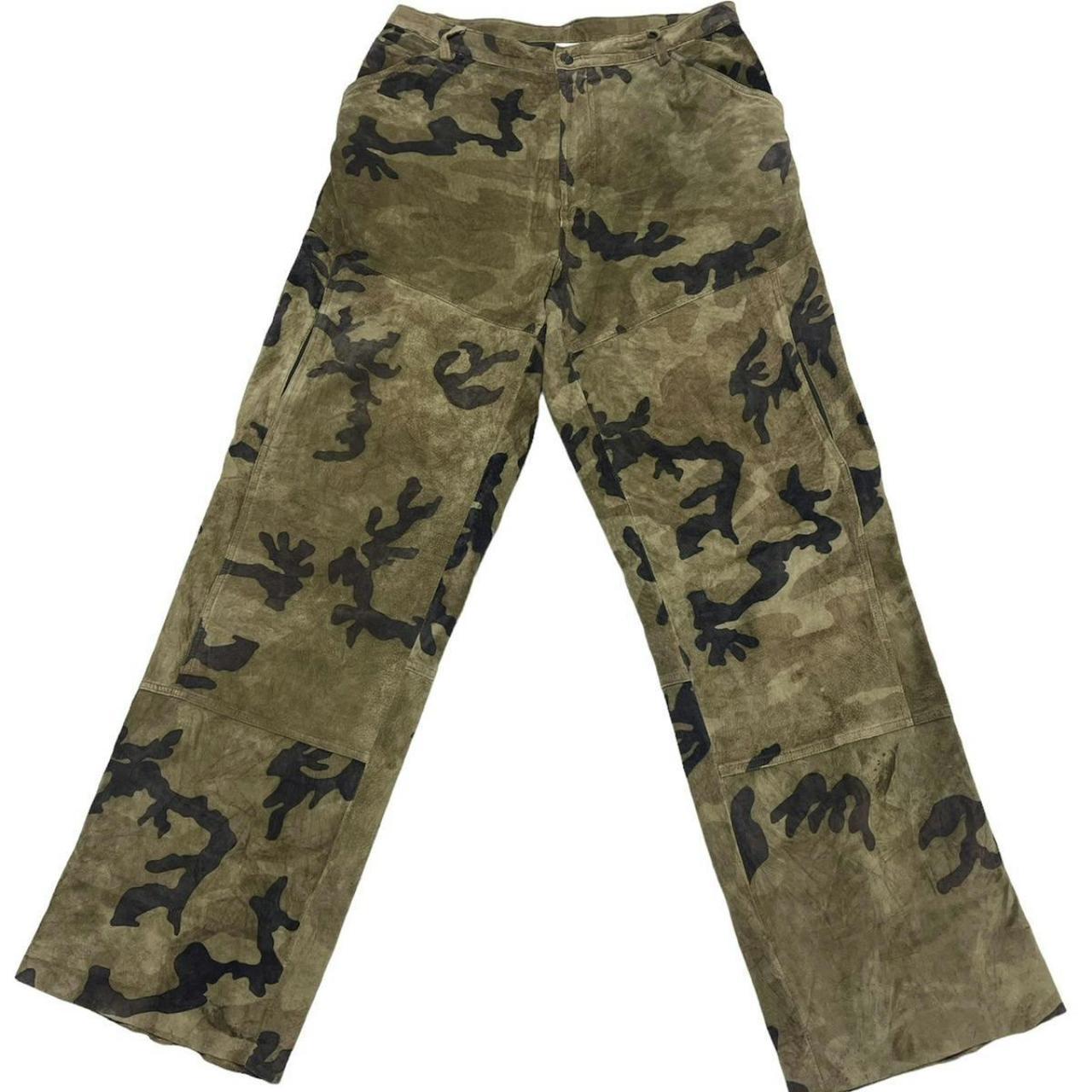 Vintage RARE Wilsons Leather Pants Camoflage Wilson... - Depop