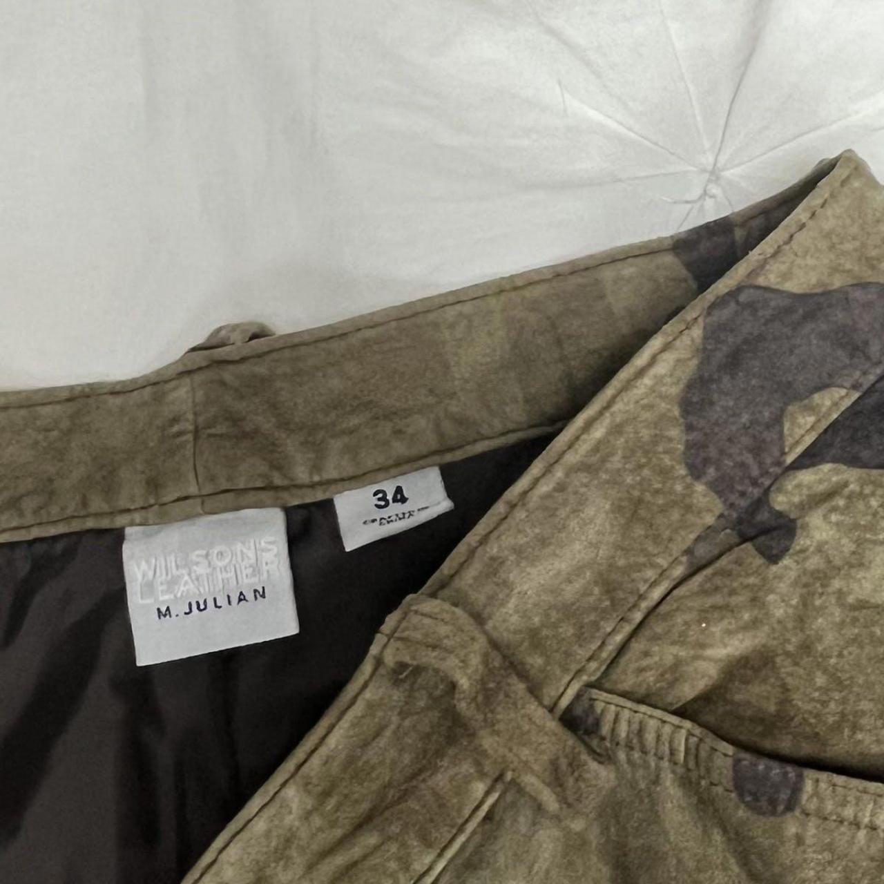 Vintage RARE Wilsons Leather Pants Camoflage Wilson... - Depop