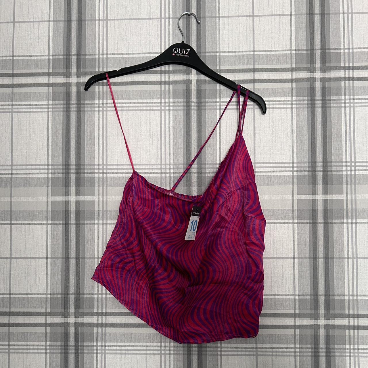 Primark Purple and Pink Swirl Pattern Cowl Nexk One... - Depop