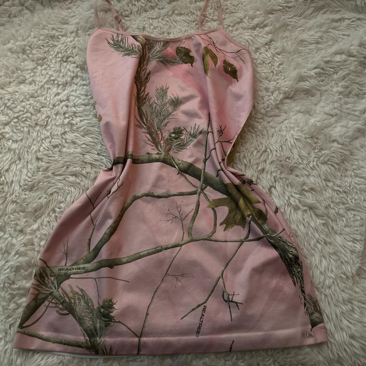 Real tree pink camo slip dress 🤍 No more size tag... - Depop