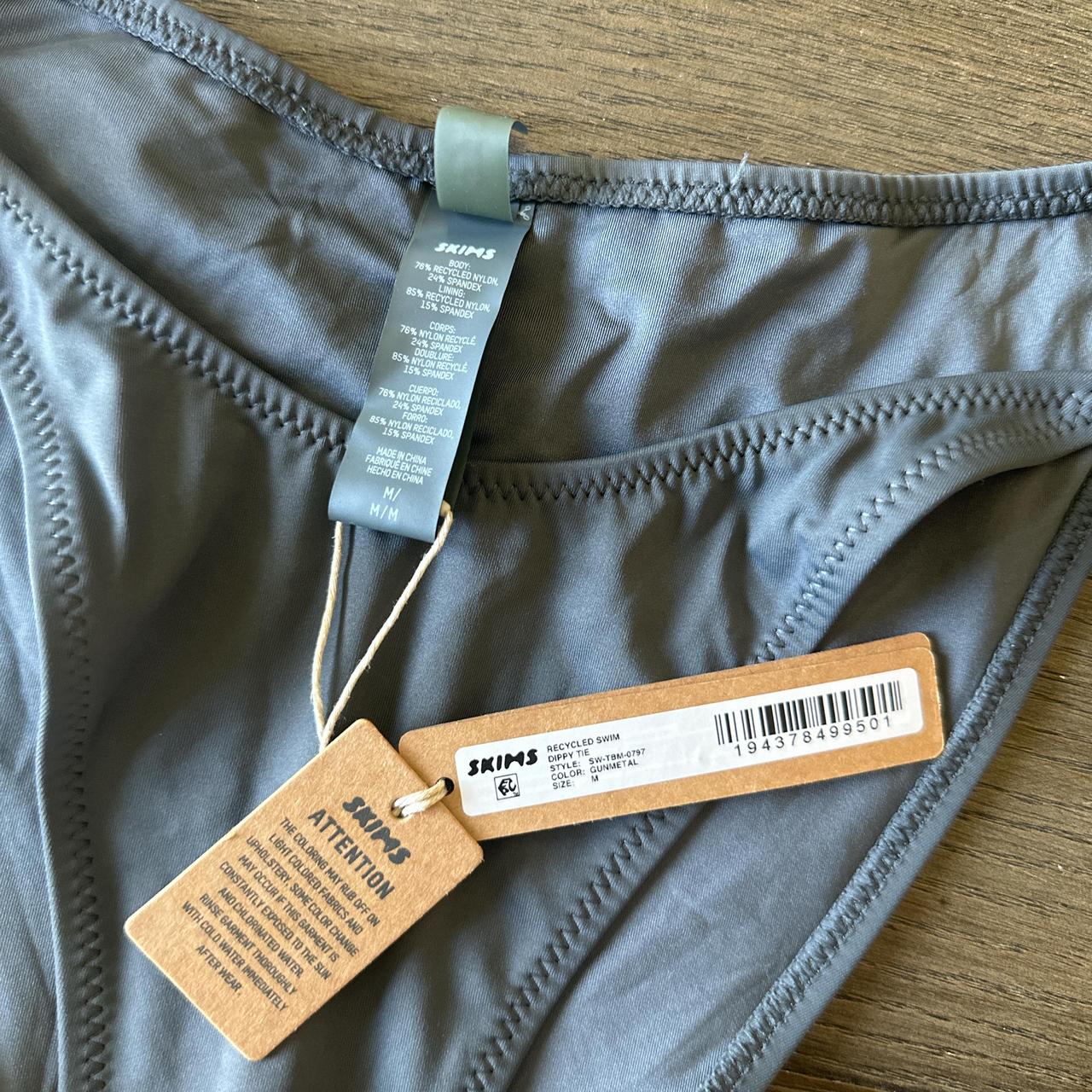 Skims brand new with tags gun metal two piece swim... - Depop